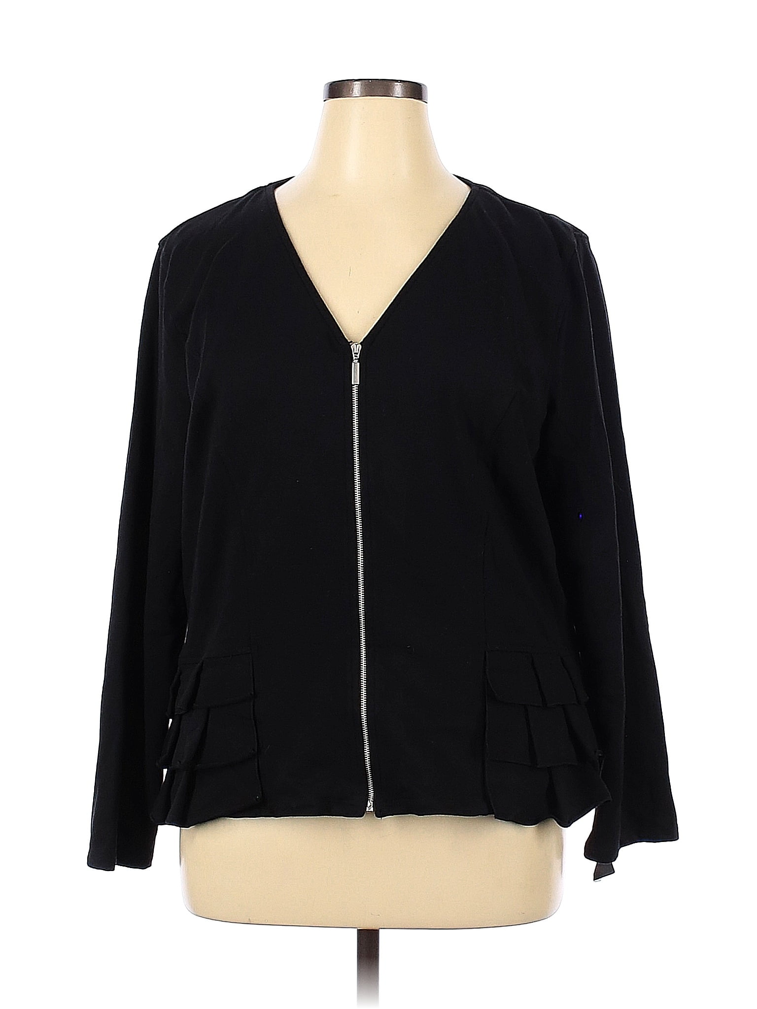 Styleandco Solid Black Long Sleeve Blouse Size Xl 51 Off Thredup