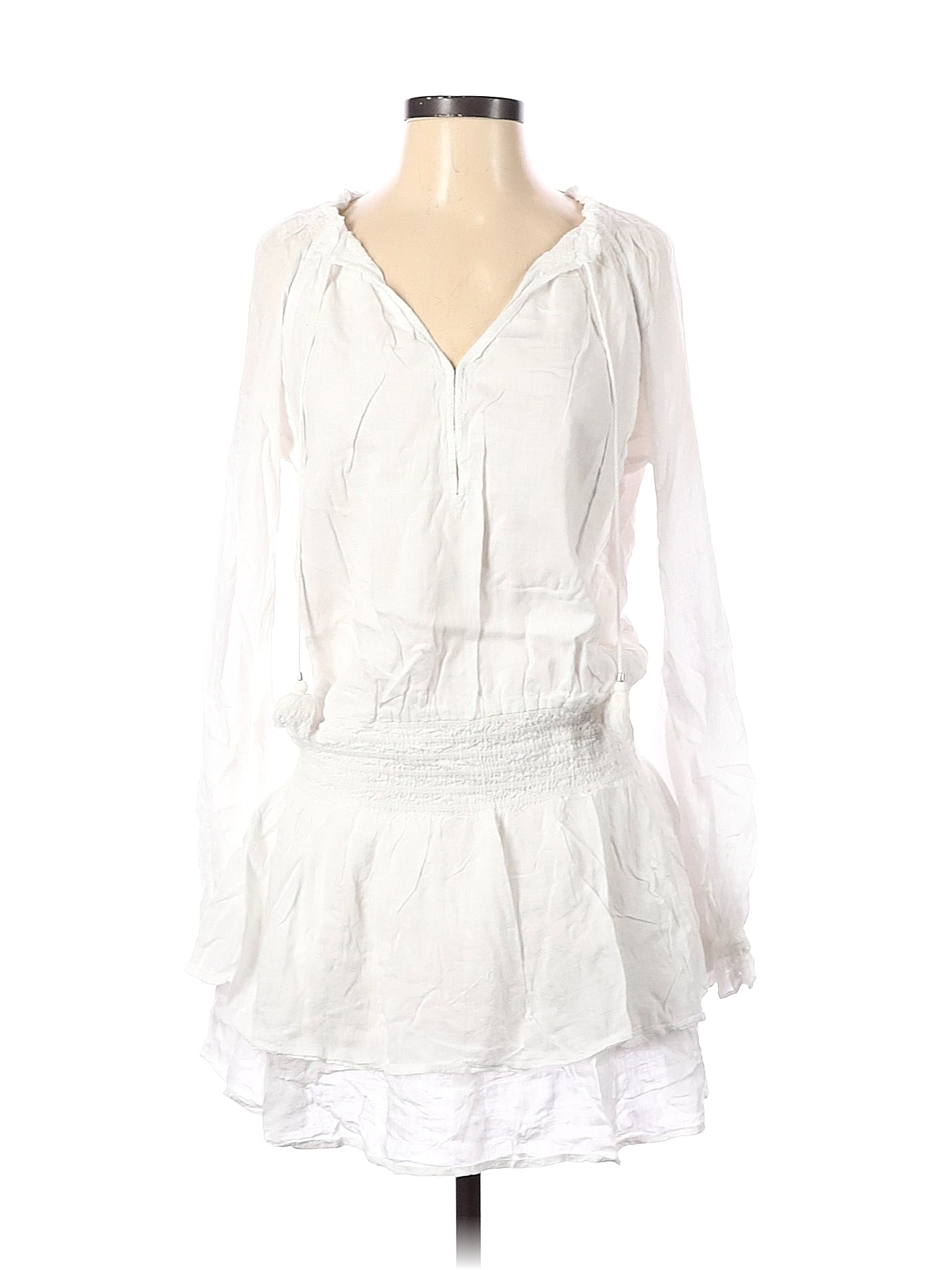 Paige 100 Modal Solid White Casual Dress Size S 80 Off Thredup