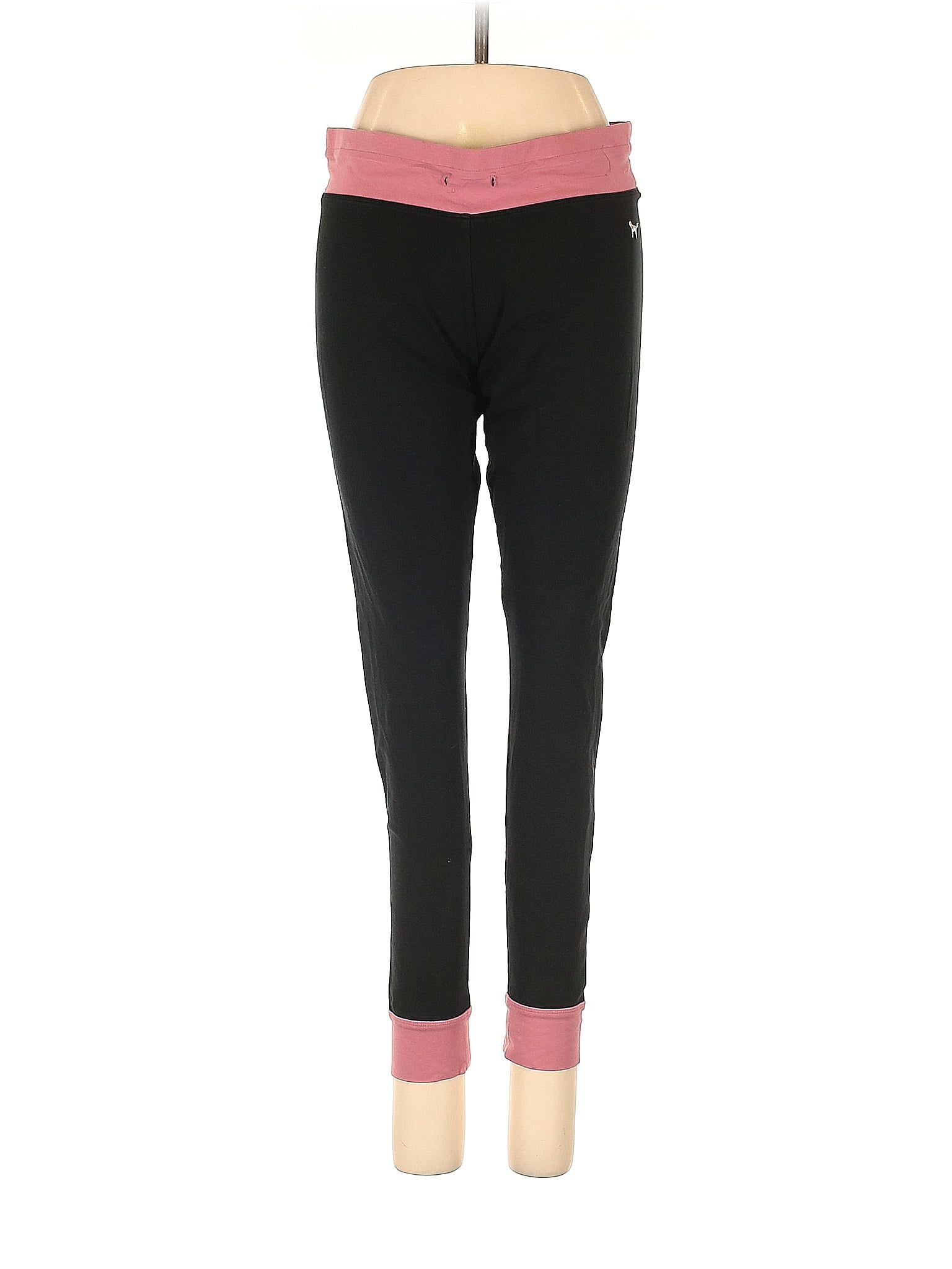 Victoria's Secret Pink Color Block Black Leggings Size L - 55% off ...