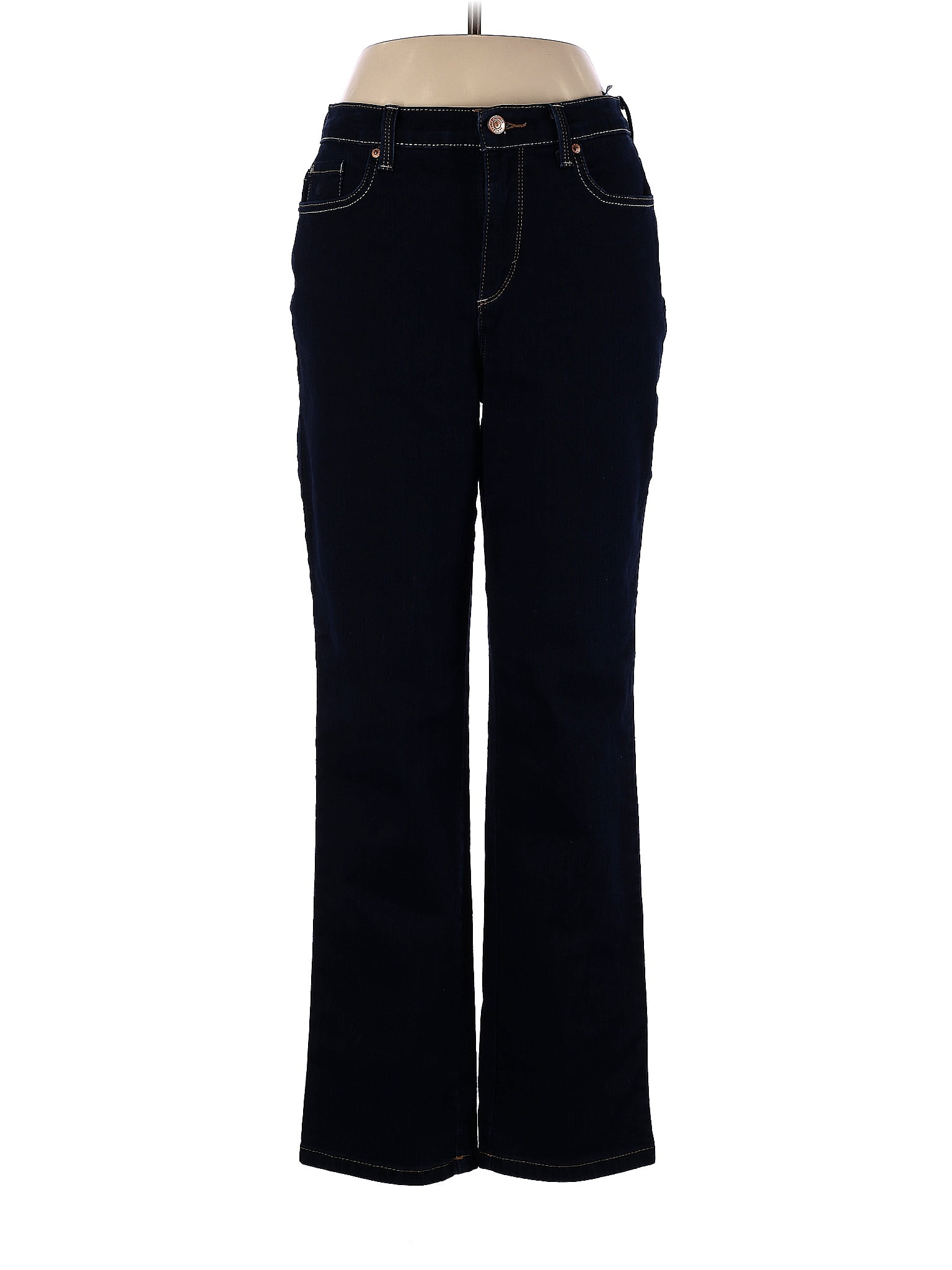 Gloria Vanderbilt Solid Blue Jeans Size 8 - 62% off | thredUP