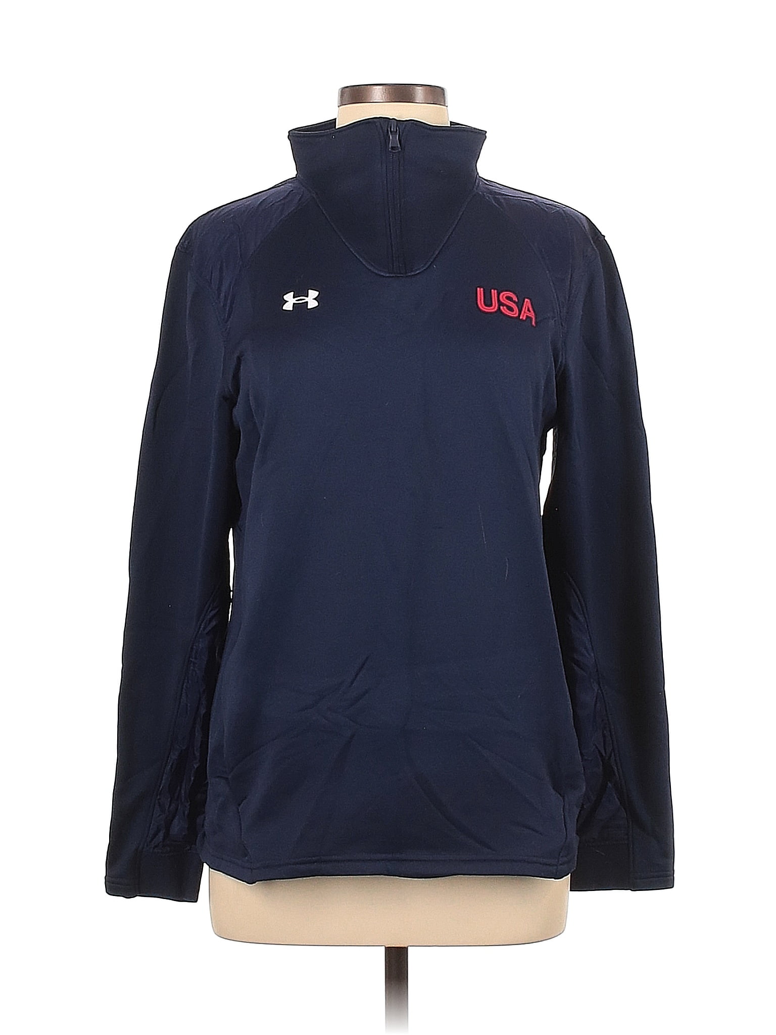 Under Armour 100% Polyester Blue Track Jacket Size M - 68% off | ThredUp