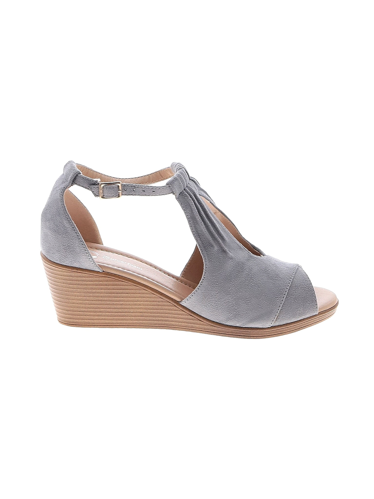 Journee Collection Gray Wedges Size 9 1/2 - 41% off | thredUP