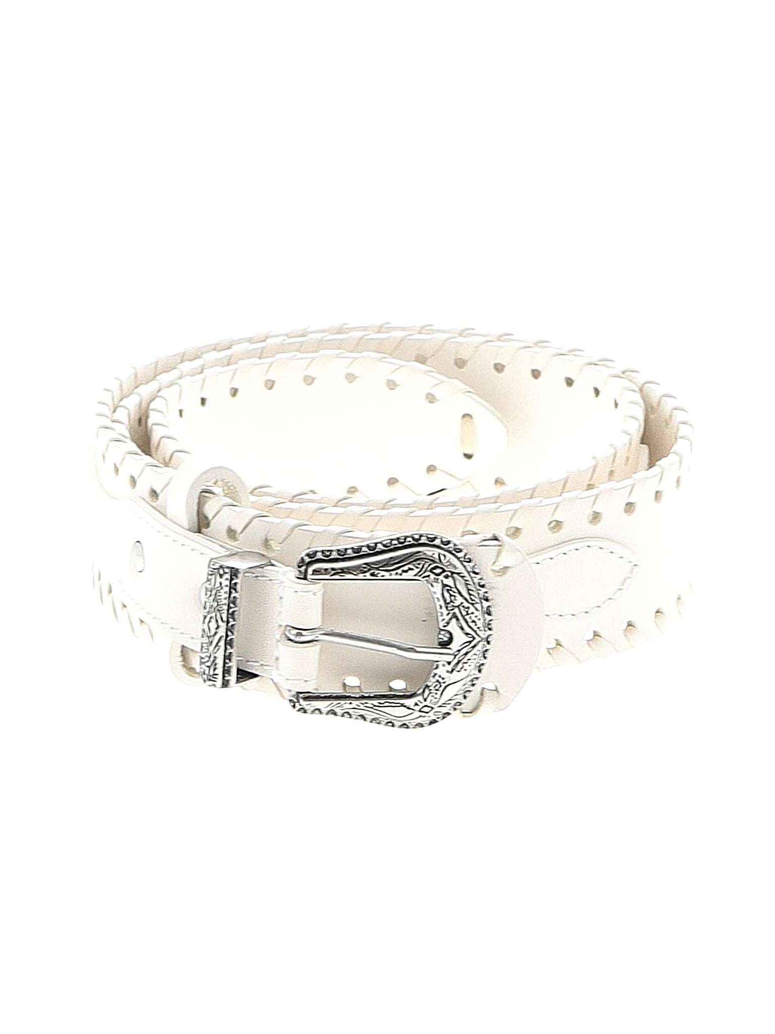 IRO Solid White Leather Belt 36 Waist - 65% off | thredUP