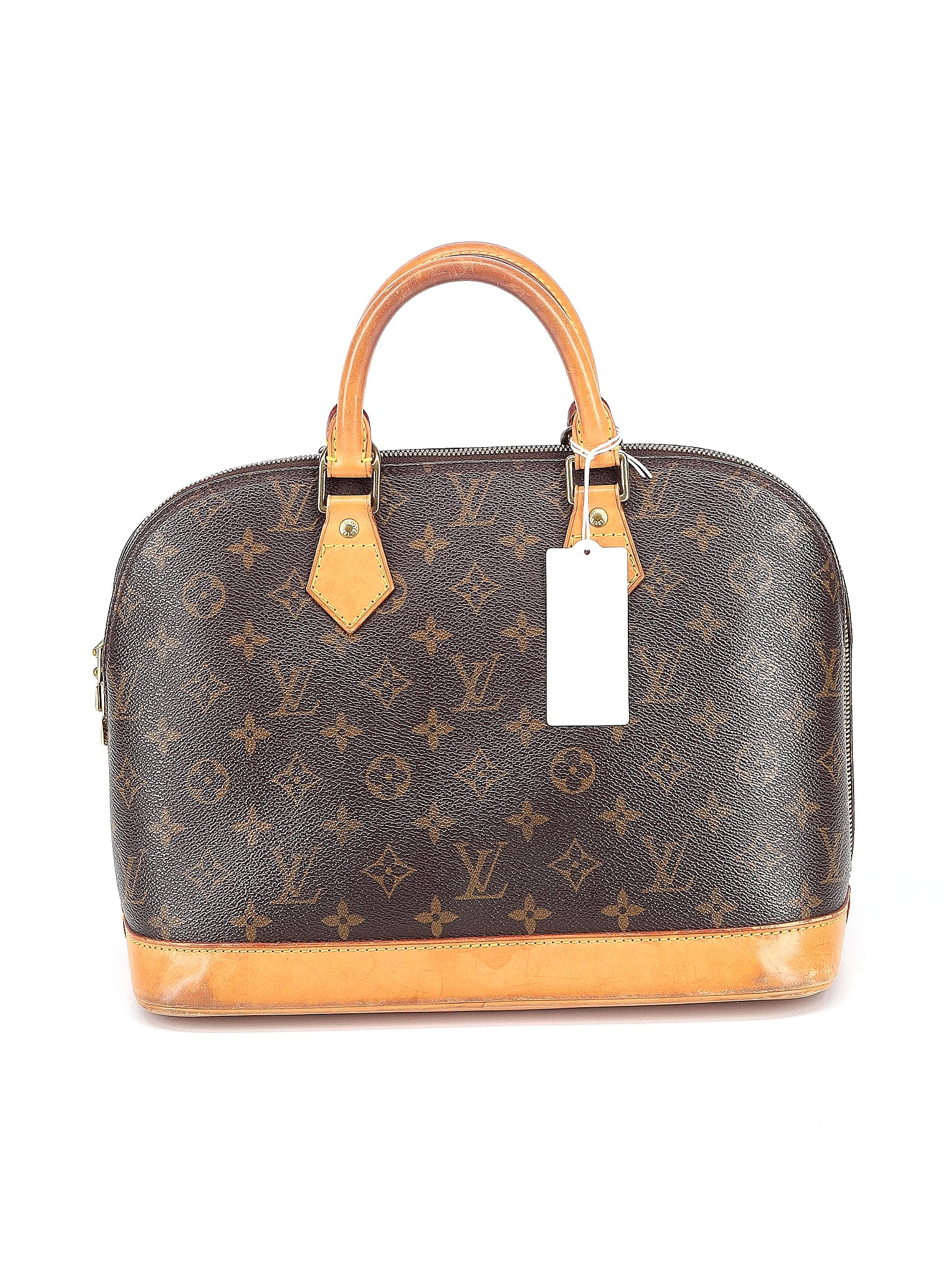 Louis Vuitton 100% Coated Canvas Color Block Black Brown Monogram Alma Satchel One Size - 36% ...