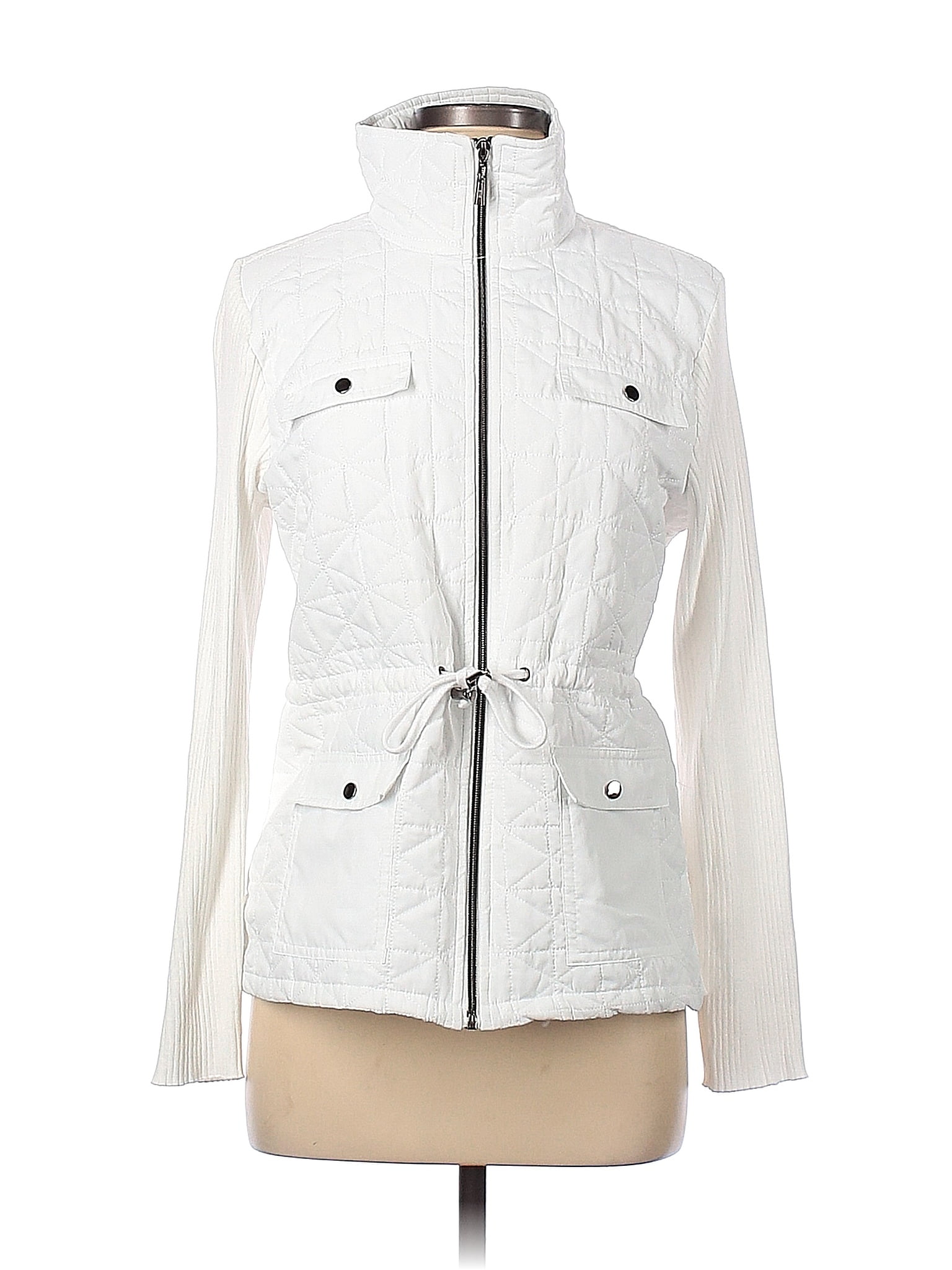 Onque Solid White Jacket Size M - 62% off | thredUP