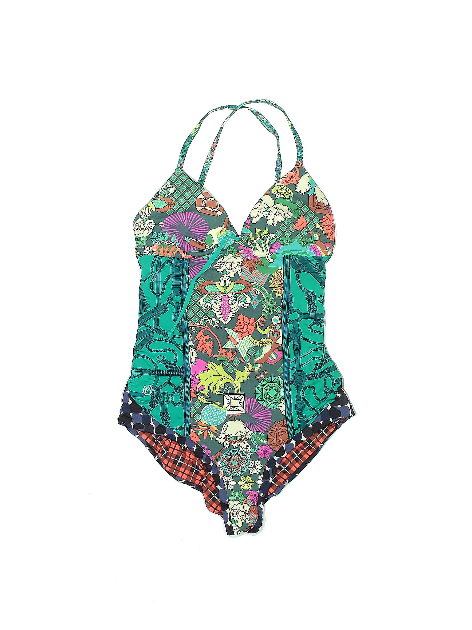 Maaji Multi Color Green One Piece Swimsuit Size L 65 Off Thredup