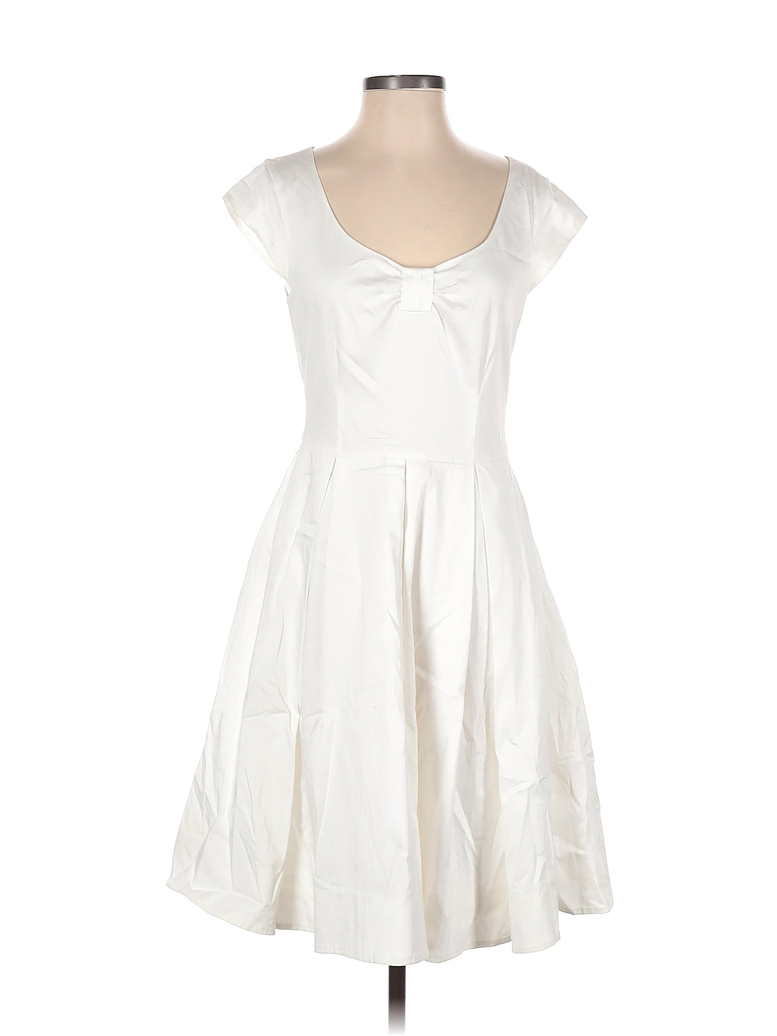 Kate Spade New York Solid White Casual Dress Size 4 74 Off Thredup