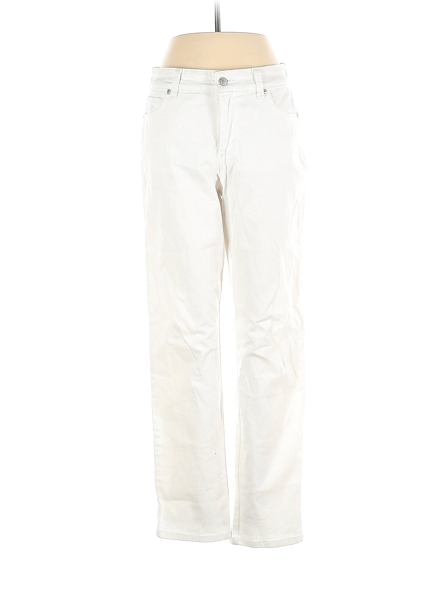 Gloria Vanderbilt Solid White Jeans Size 6 - 60% off | thredUP