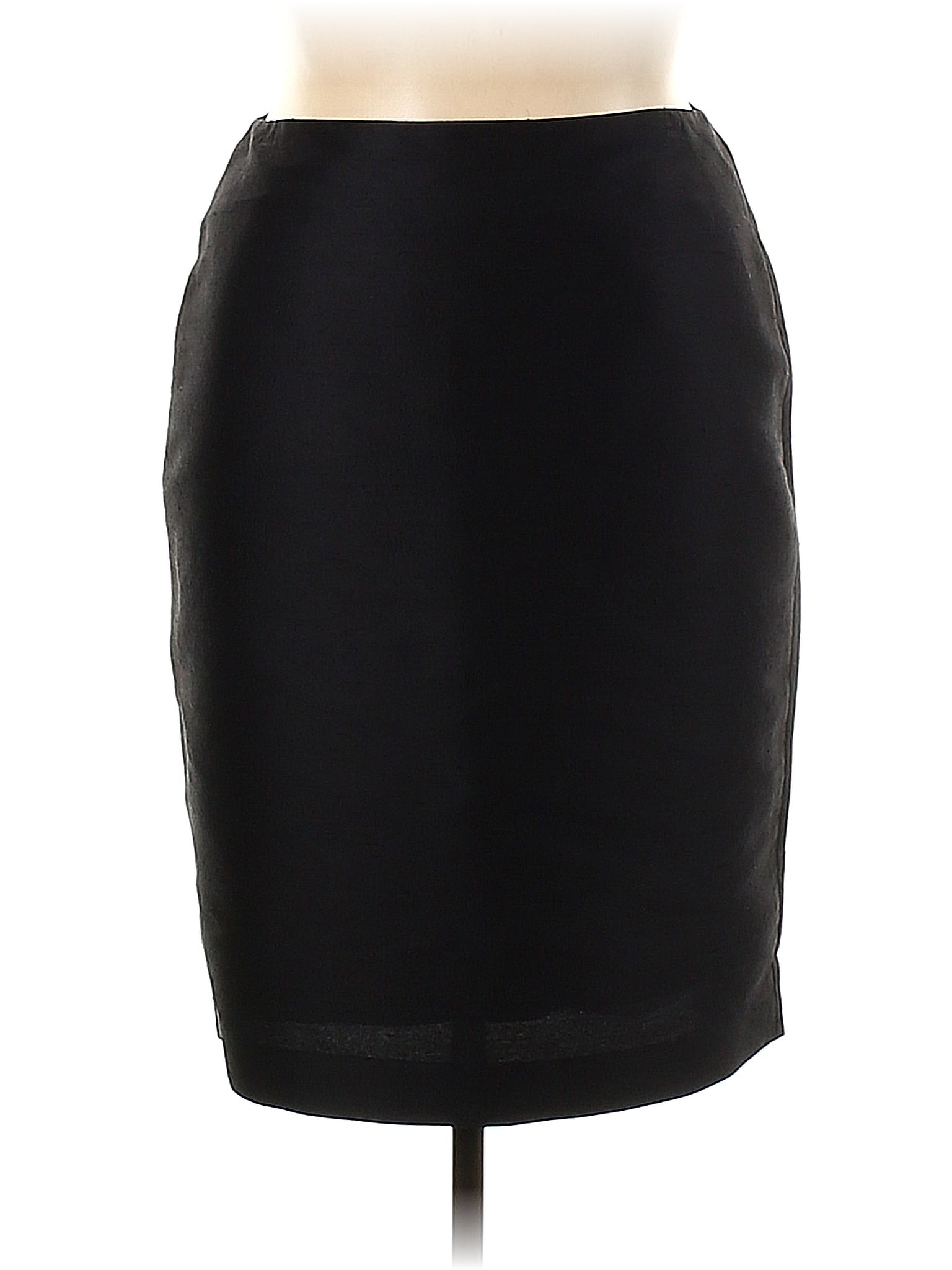 Linda Allard Ellen Tracy 100% Silk Solid Black Silk Skirt Size 14 - 84% off | thredUP