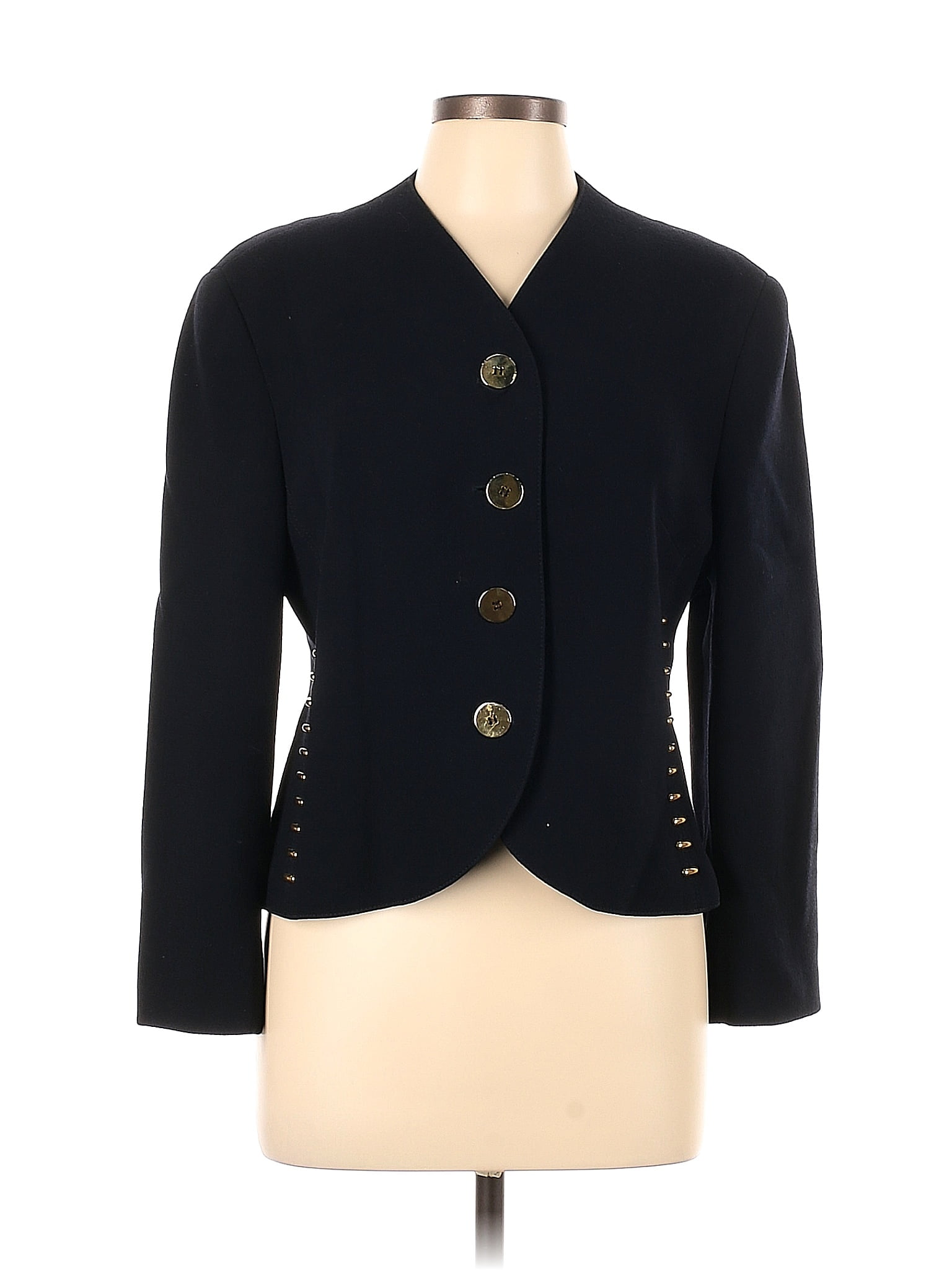 Assorted Brands 100% Lana Wool Solid Black Wool Coat Size 12 - 61% off ...