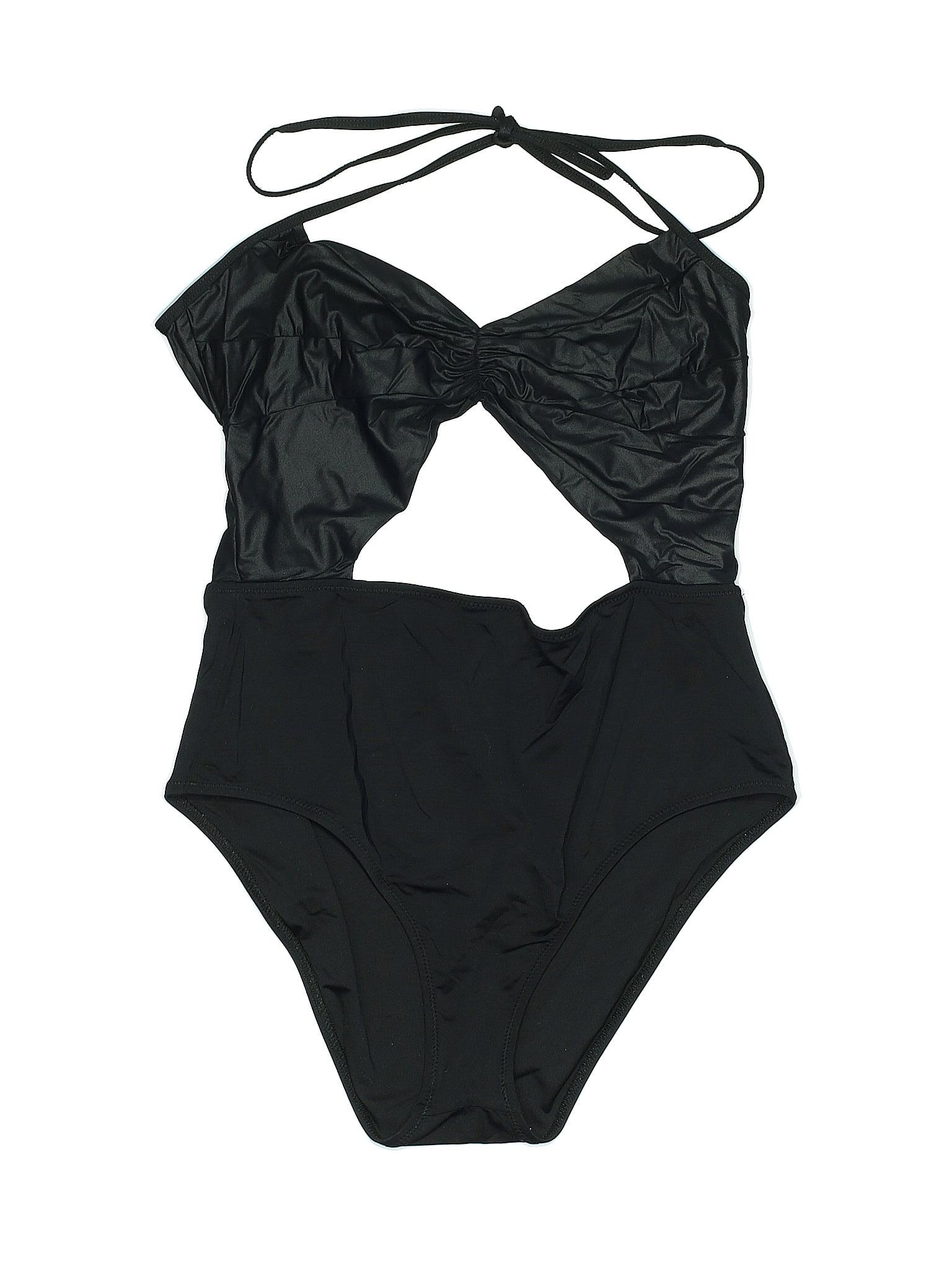 Kore Swim Solid Black One Piece Swimsuit Size L 78 Off Thredup