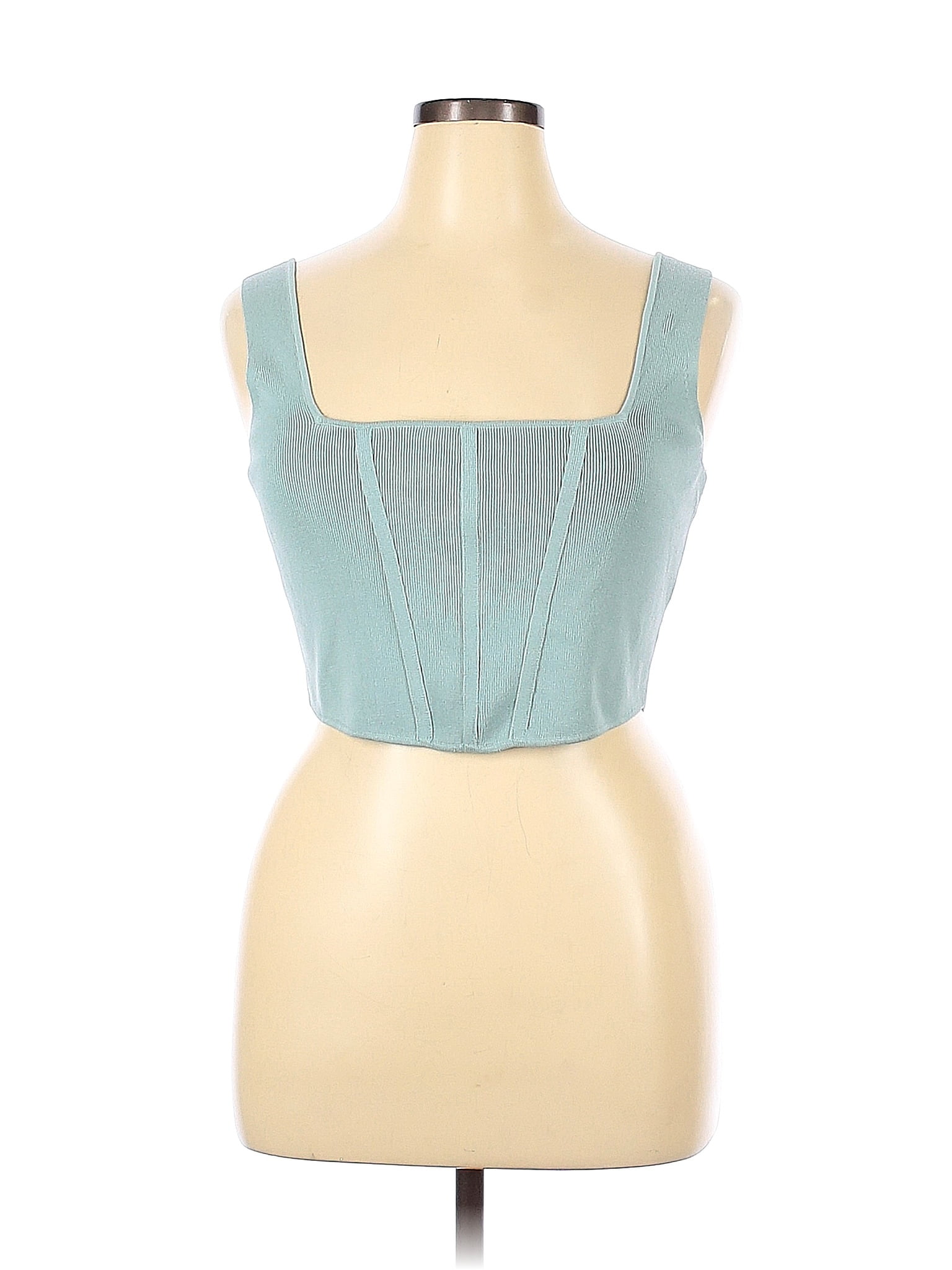 Open Edit Stripes Teal Long Sleeve Top Size Xl 64 Off Thredup