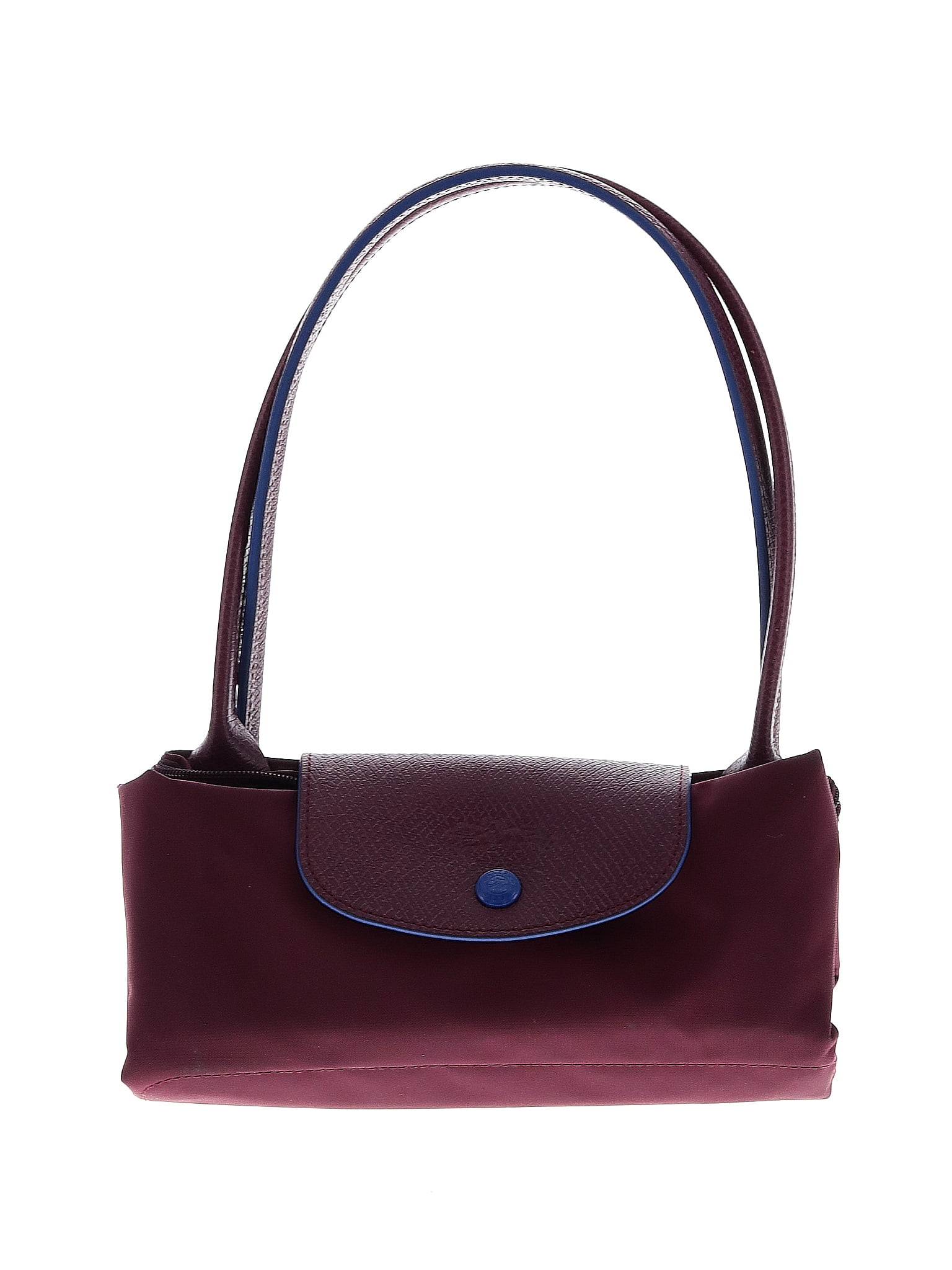 Longchamp Color Block Solid Maroon Burgundy Shoulder Bag One Size - 24% ...