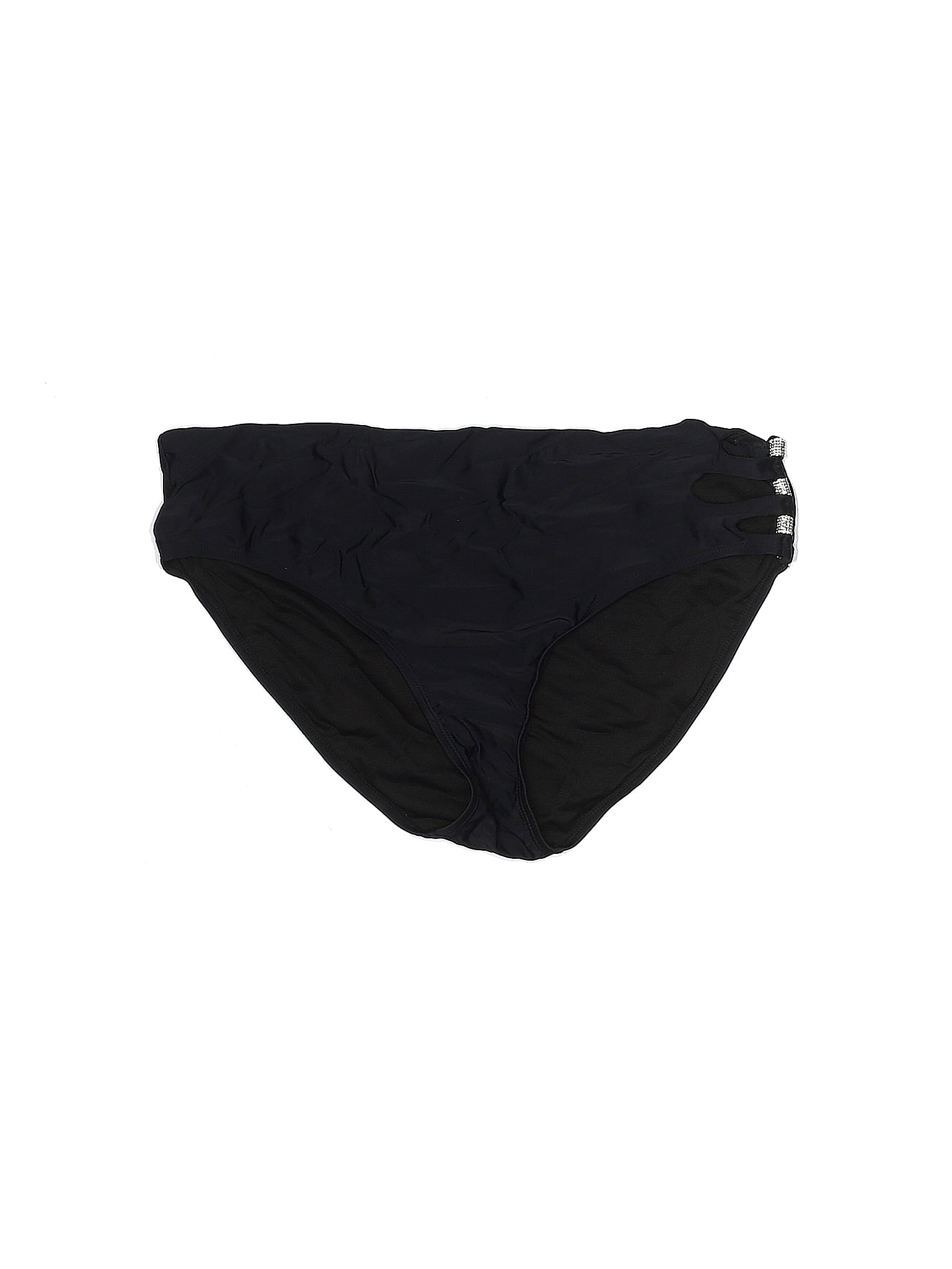 Ashley Graham X Swimsuits For All Solid Black Swimsuit Bottoms Size 18