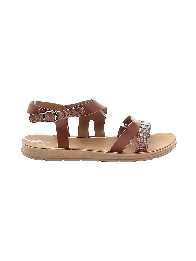 Yoki Solid Brown Sandals Size 9 - 60% off | thredUP