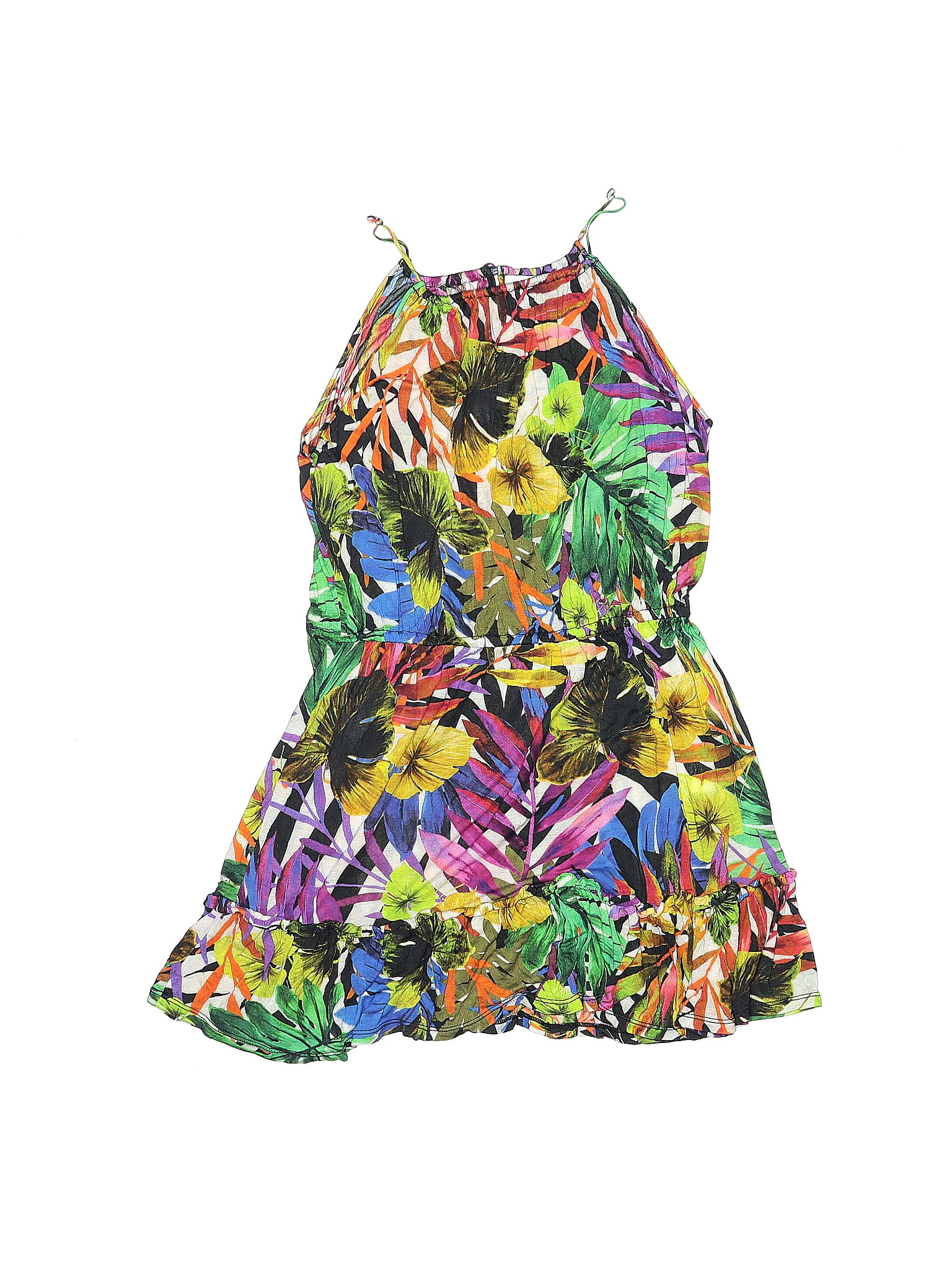 Milly Minis 100% Modal Floral Tropical Green Dress Size 12 - 73% off ...