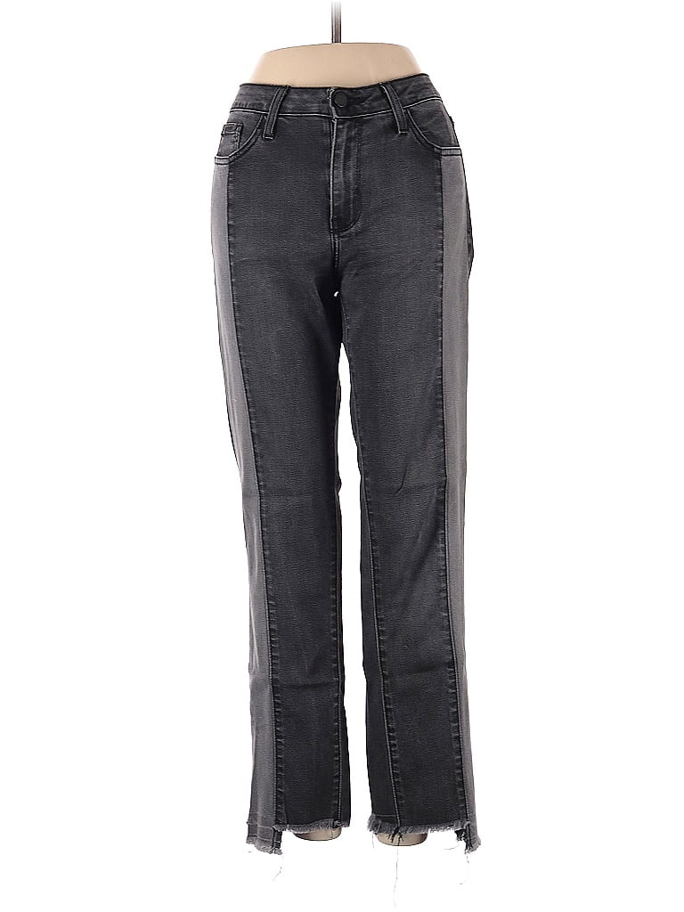 Just Black Tweed Chevron-herringbone Stripes Color Block Gray Jeans 27 ...