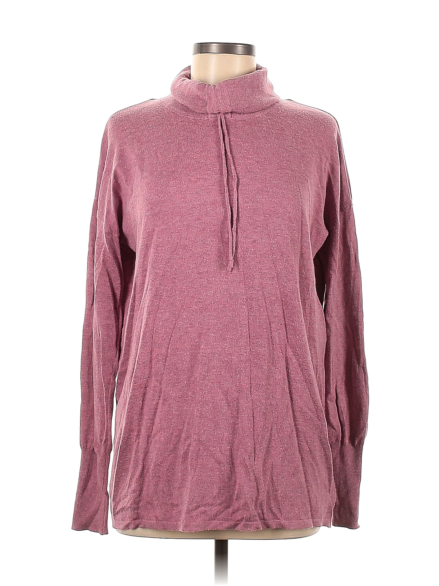Akini Color Block Solid Pink Burgundy Turtleneck Sweater Size M - 60% ...