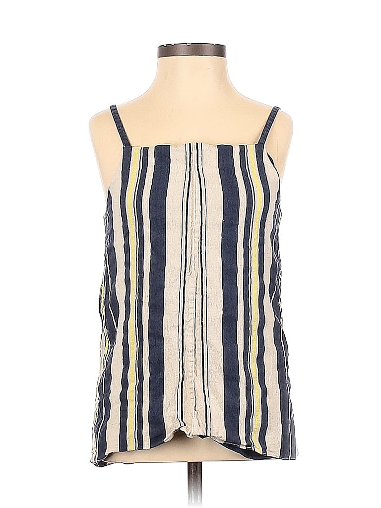 Zeus + Dione 100% Cupro Stripes Yellow Ivory Tank Top Size 36 (EU) - 78 ...