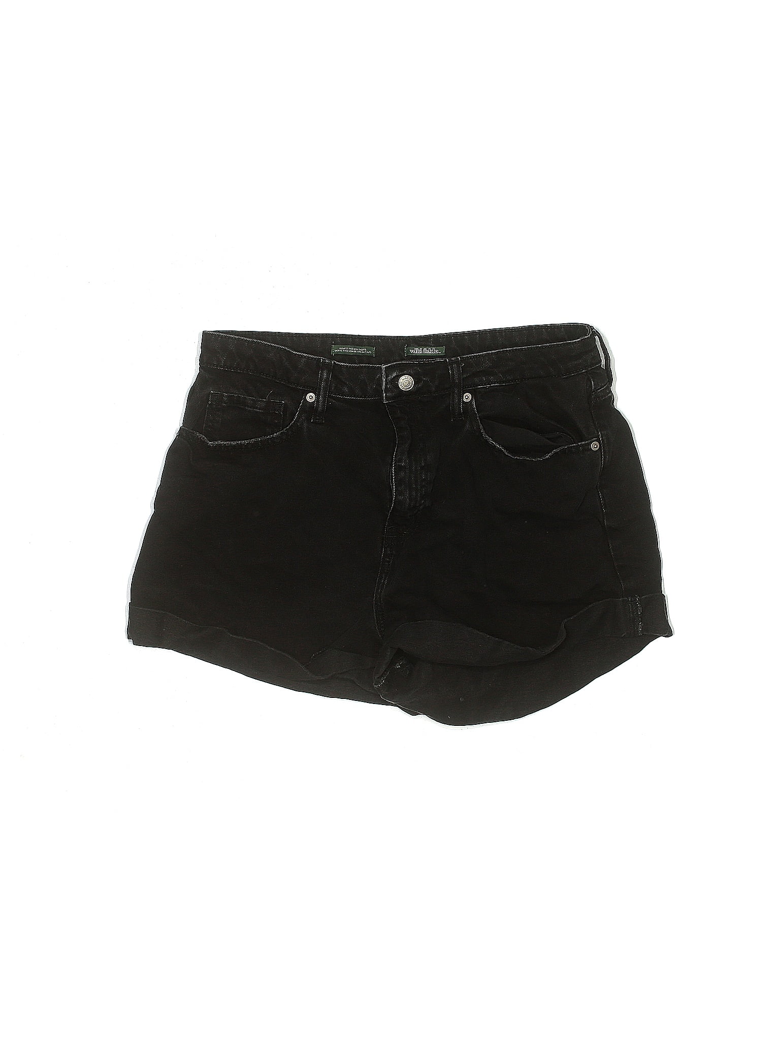 Wild Fable 100% Cotton Black Denim Shorts Size 14 - 54% off | thredUP