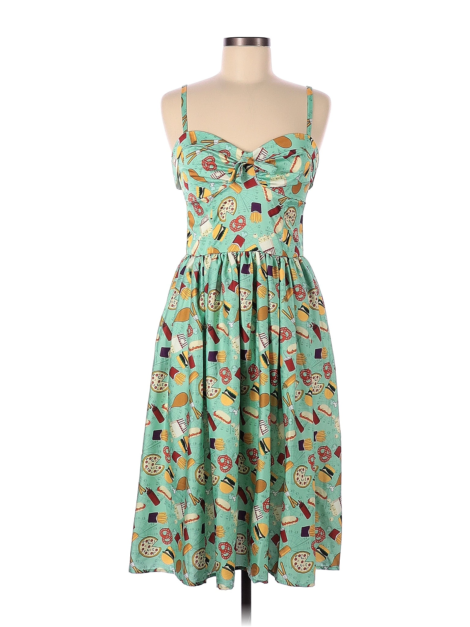 Unique Vintage Green Casual Dress Size M - 56% off | thredUP