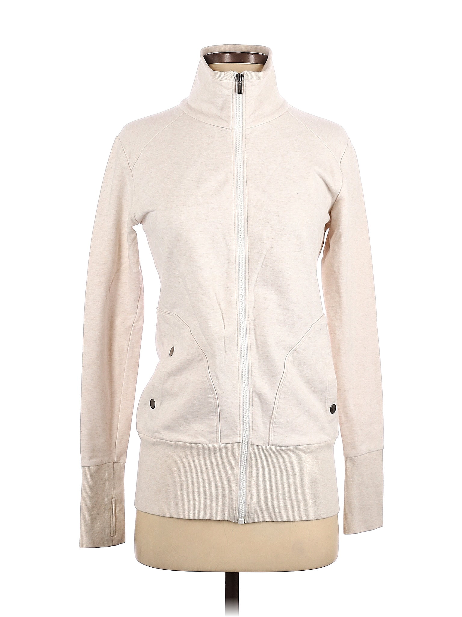 lucy Solid Ivory Tan Track Jacket Size XS - 66% off | thredUP