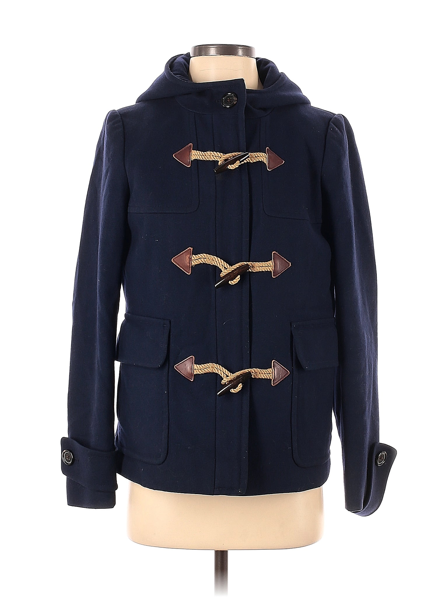 J.Crew 100% Wool Blue Wool Coat Size 4 - 76% off | thredUP