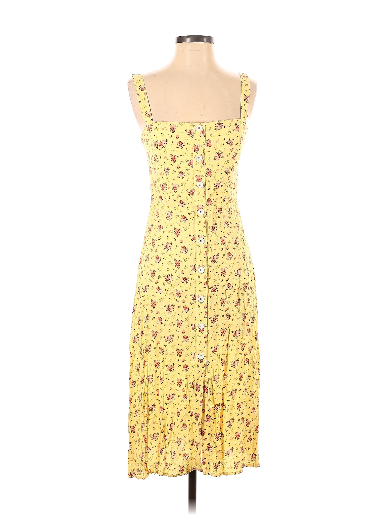 Reformation Yellow Casual Dress Size 2 - 58% off | ThredUp