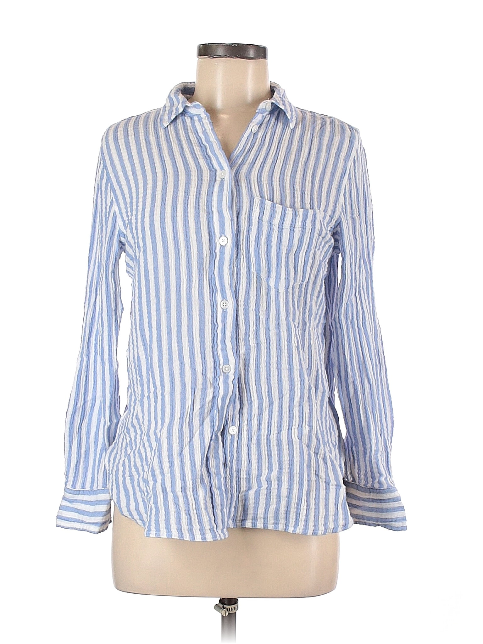 J.Crew 100% Cotton Blue Long Sleeve Button-Down Shirt Size 6 - 77% off | ThredUp