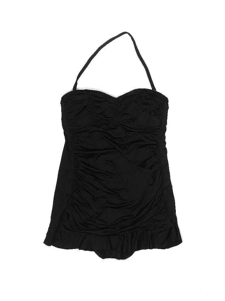 A N A A New Approach Solid Black One Piece Swimsuit Size 10 60 Off