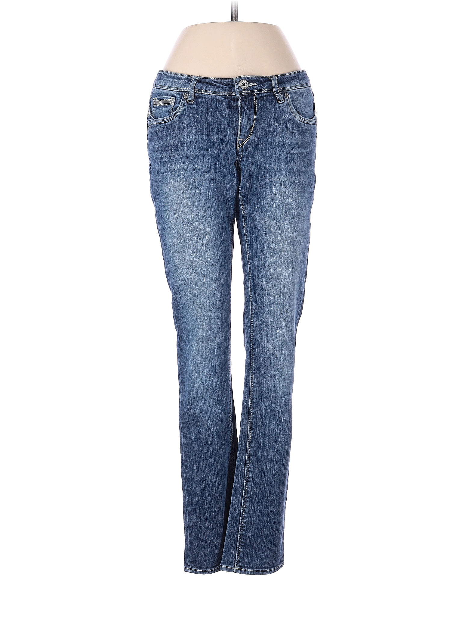 Levi's Solid Blue Jeans Size 16 - 65% off | thredUP