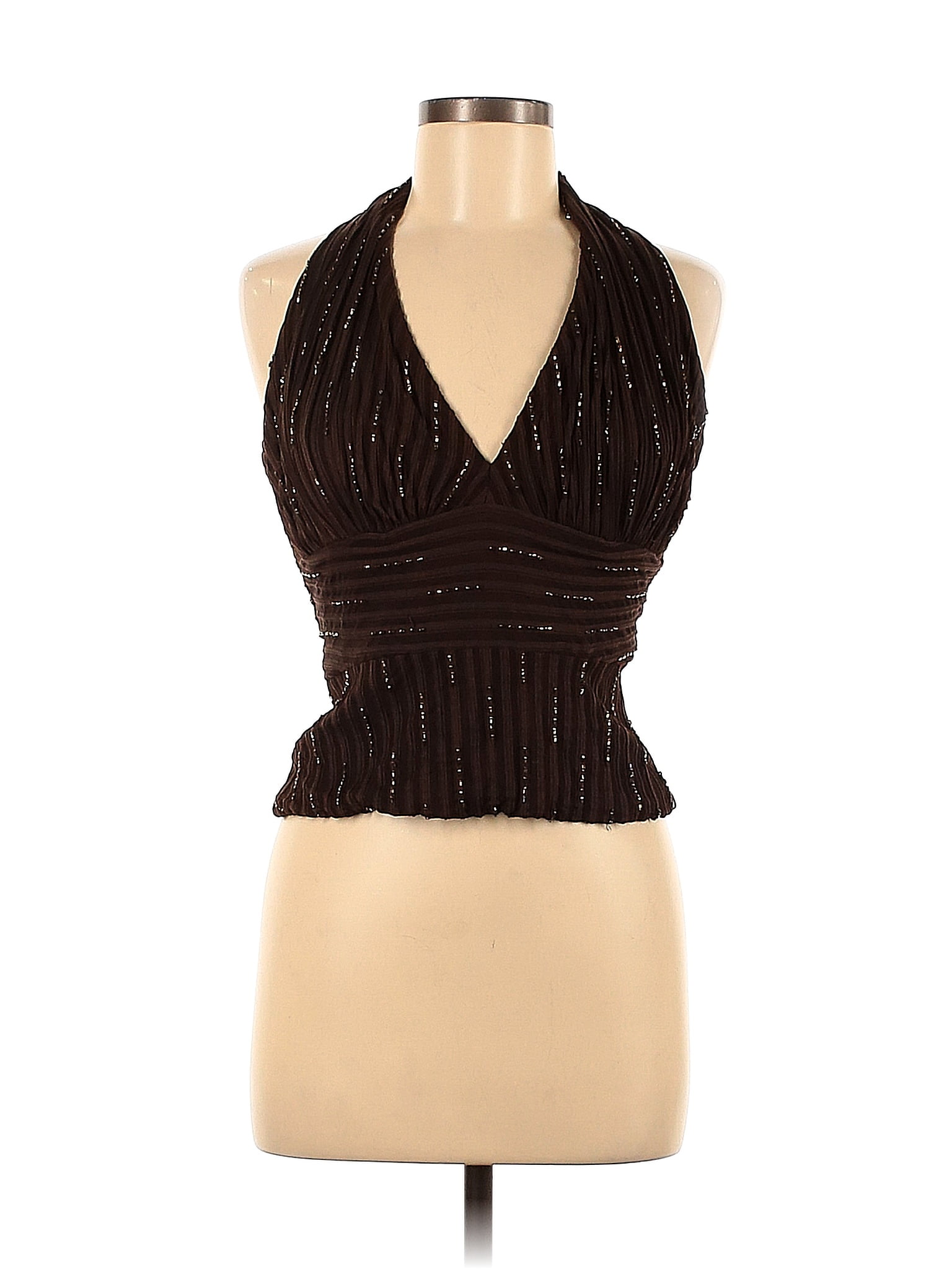 Cache Brown Halter Top Size 6 - 70% off | thredUP