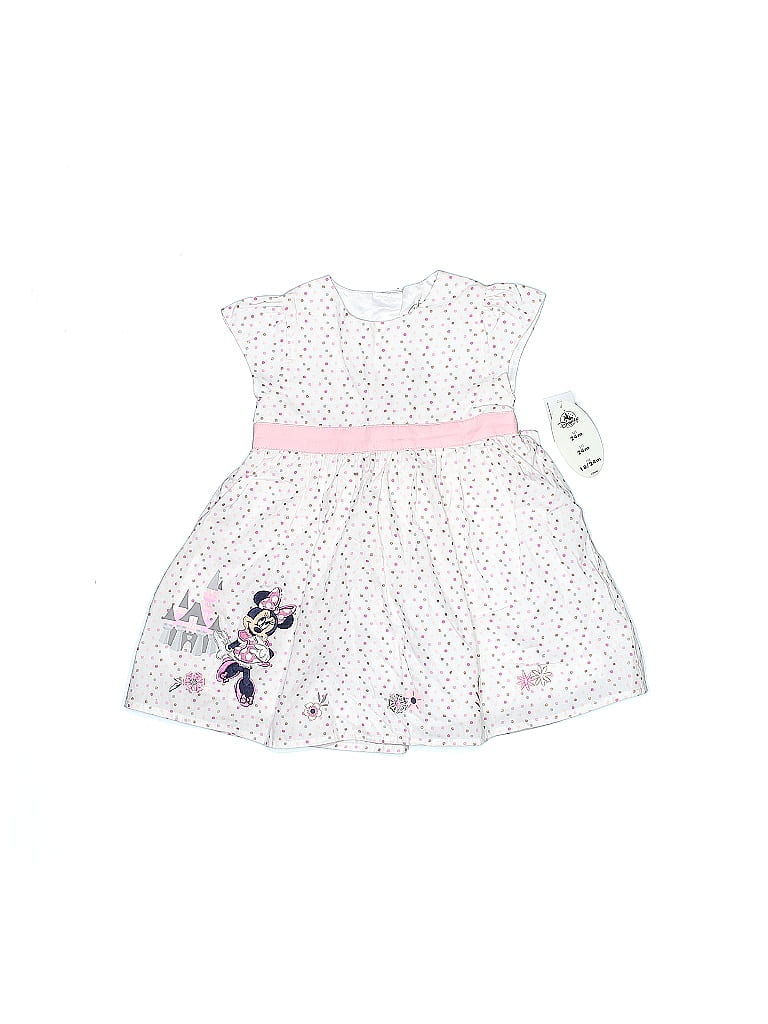 Disney 100 Polyester White Dress Size 24 Mo 50 Off Thredup