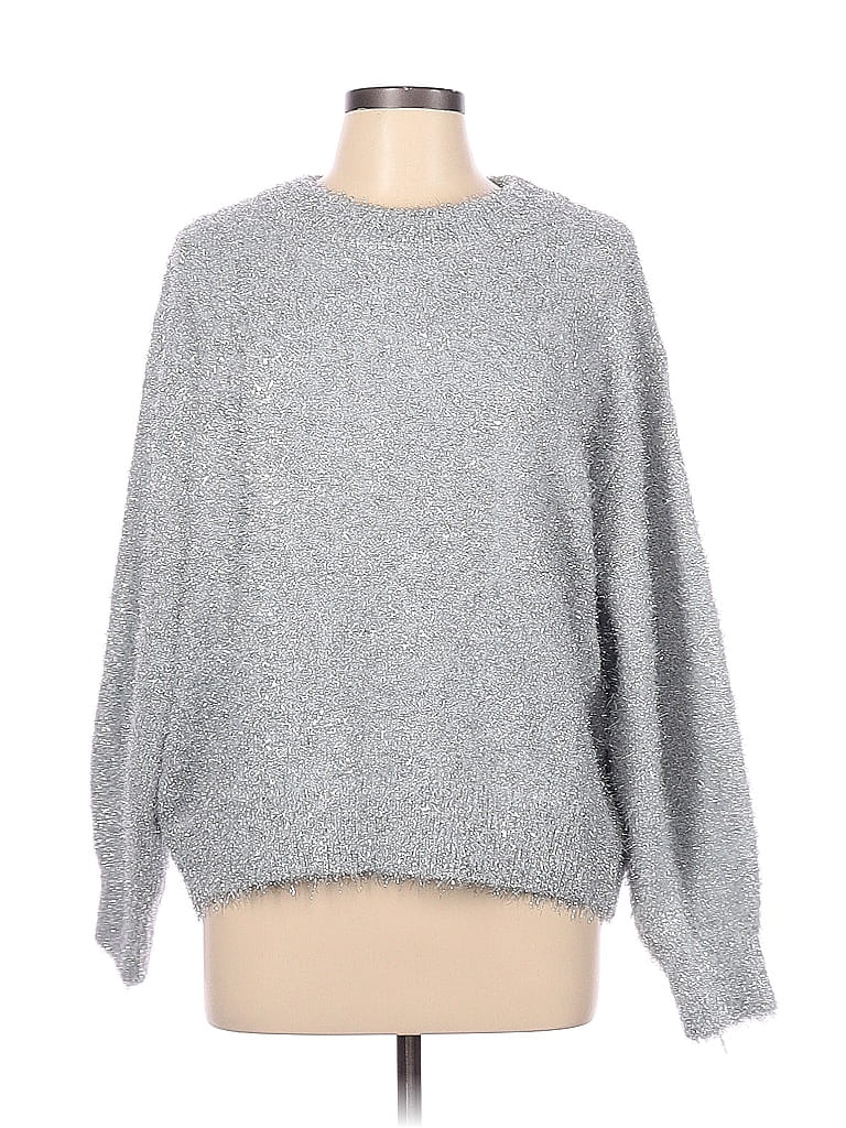 H&M Silver Pullover Sweater Size L - 37% off | thredUP