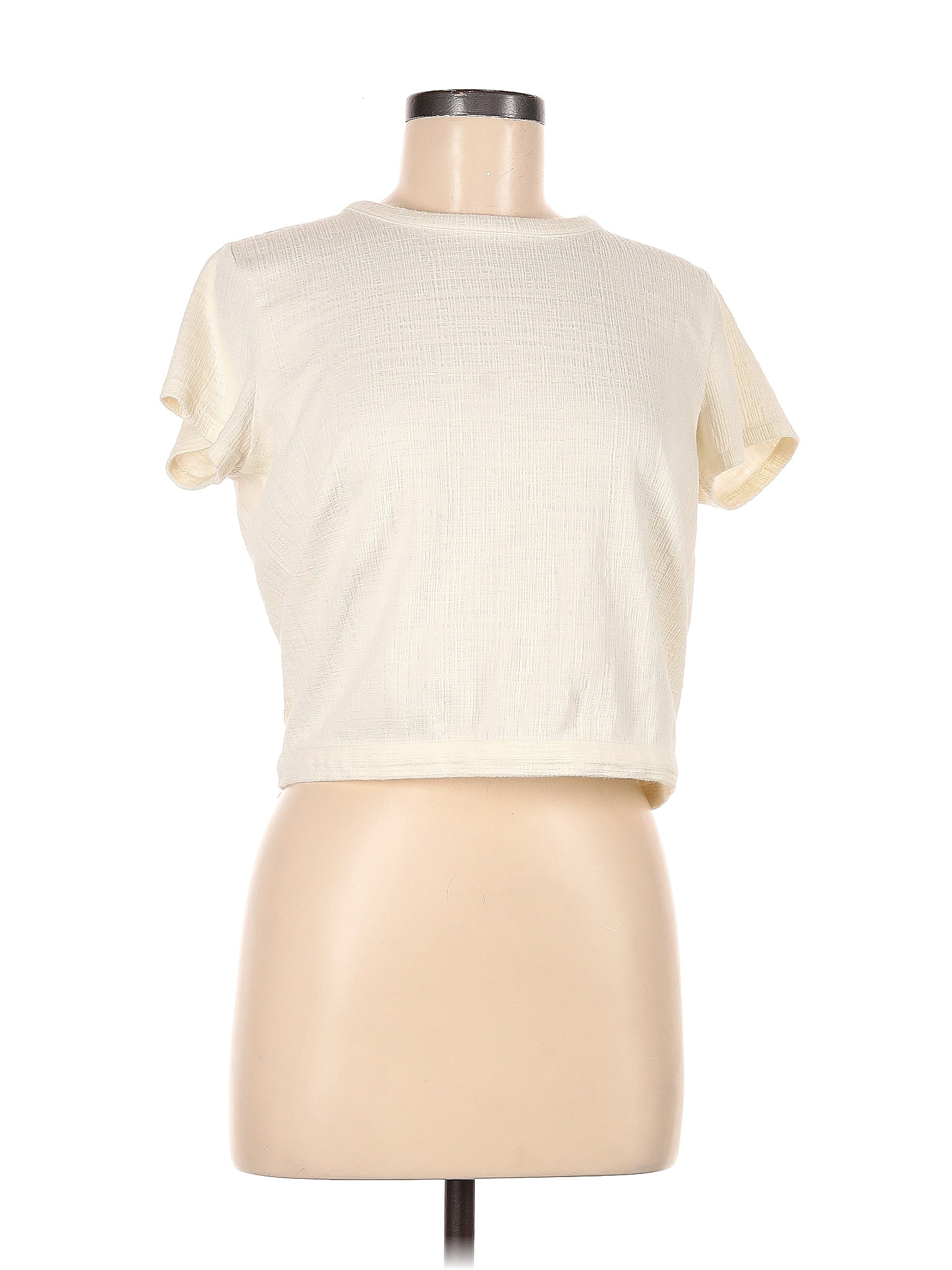 Madewell Solid Ivory Short Sleeve Top Size M 65 Off Thredup