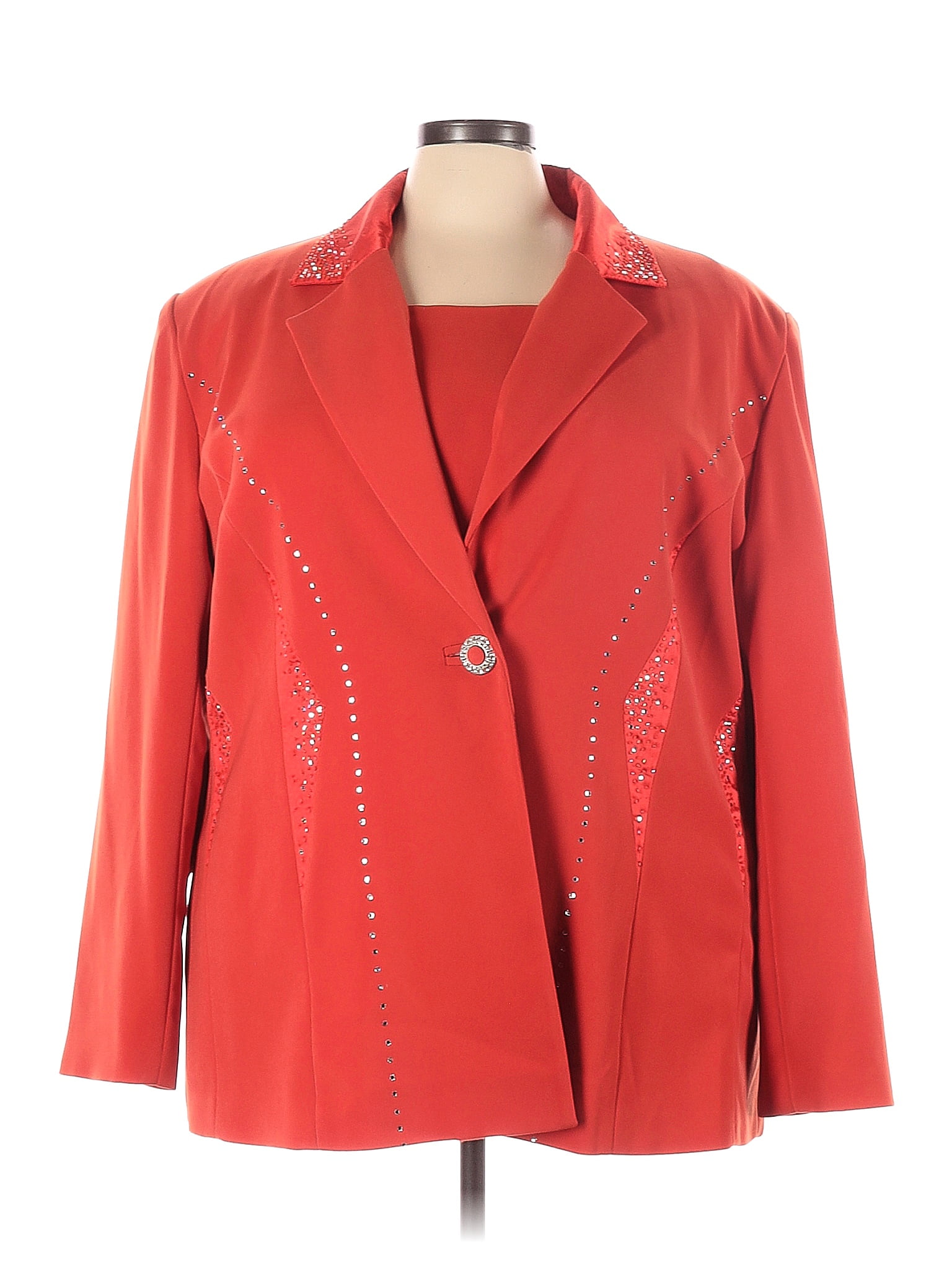 Ben Marc 100% Acetate Red Blazer Size 26 (Plus) - 77% off | thredUP