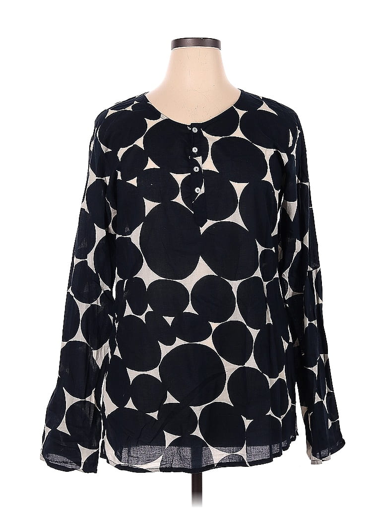 See 100 Cotton Black Long Sleeve Blouse Size Xl 76 Off Thredup