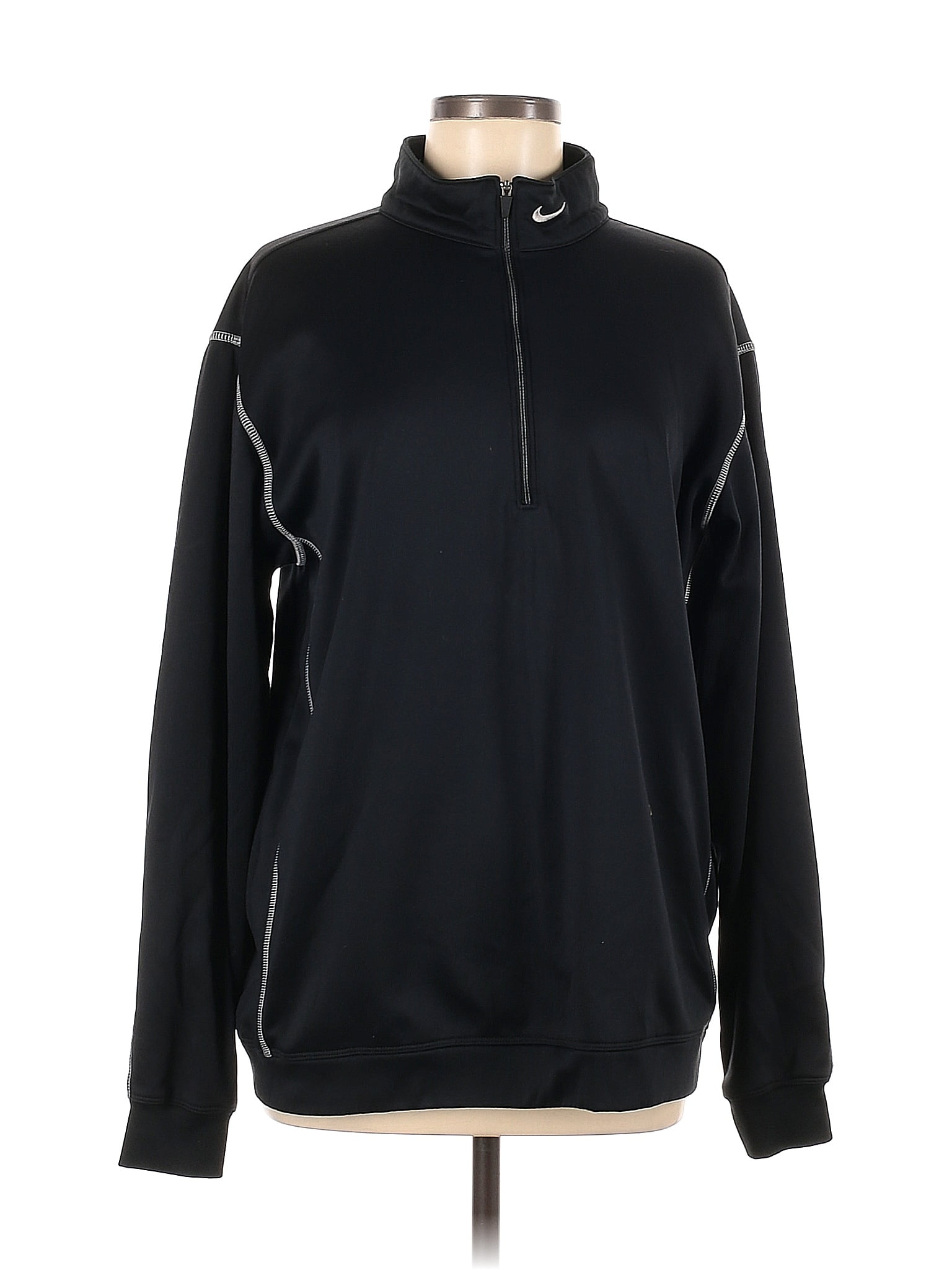 Nike 100% Polyester Black Track Jacket Size L - 70% off | thredUP