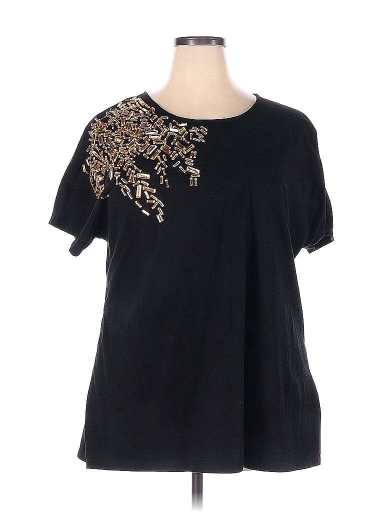 Roaman's Animal Print Black Short Sleeve Top Size 26 (Plus) - 53% off ...
