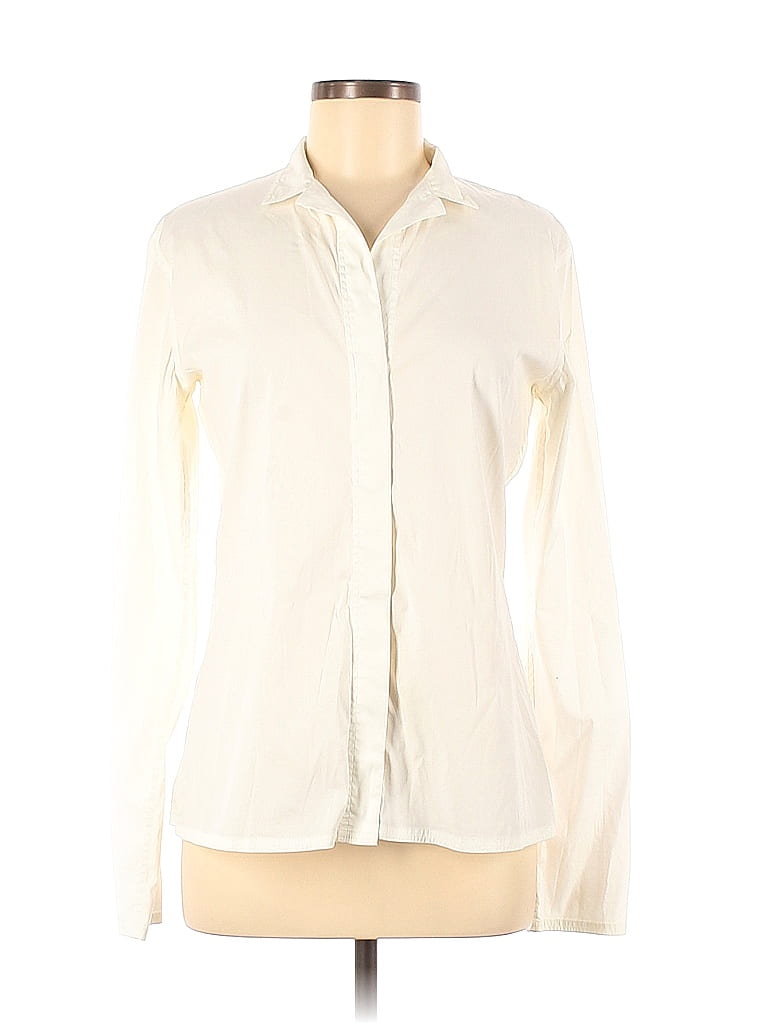 Assorted Brands Solid White Long Sleeve Button-Down Shirt Size 40 (EU) - 55% off | thredUP