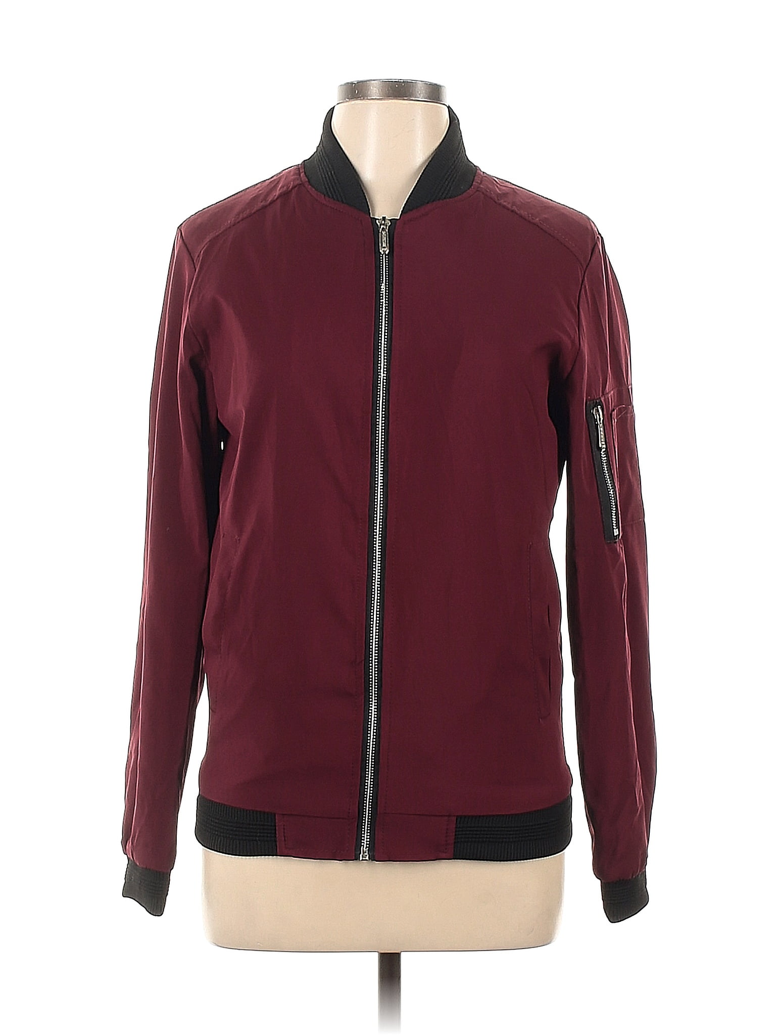 Assorted Brands Solid Burgundy Jacket Size L - 68% off | thredUP