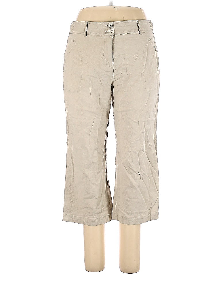 Jenni Max Tan Linen Pants Size 16 - 72% off | ThredUp