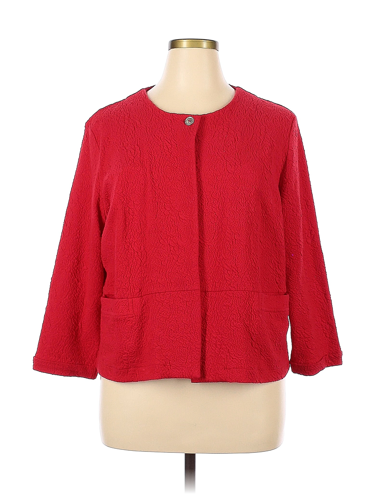 Kim Rogers Polka Dots Red Jacket Size XL - 53% off | thredUP