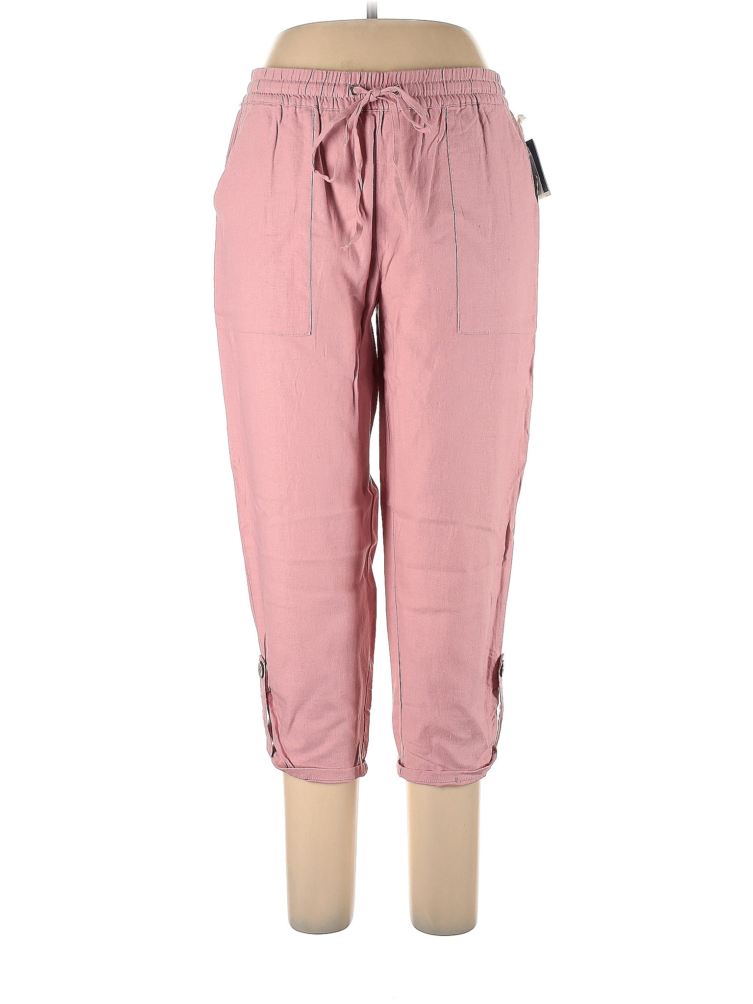 Jules & Leopold Solid Pink Linen Pants Size L - 62% off | thredUP