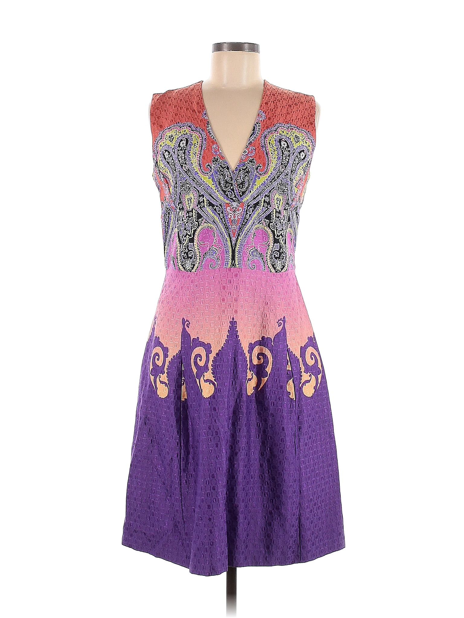 ETRO Multi Color Purple Casual Dress Size 44 (IT) - 84% off | thredUP