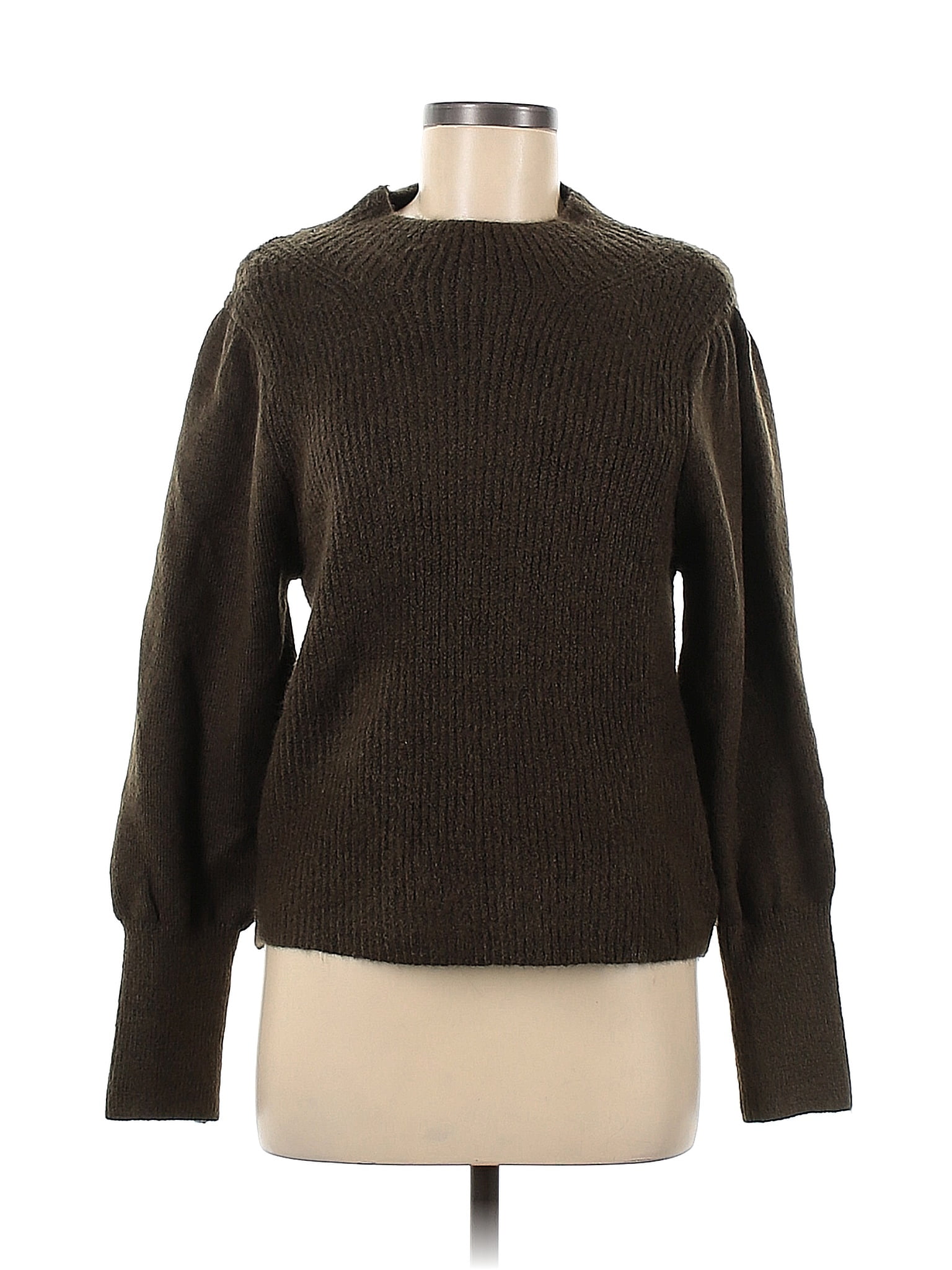 Lush Color Block Solid Brown Pullover Sweater Size M - 54% off | thredUP