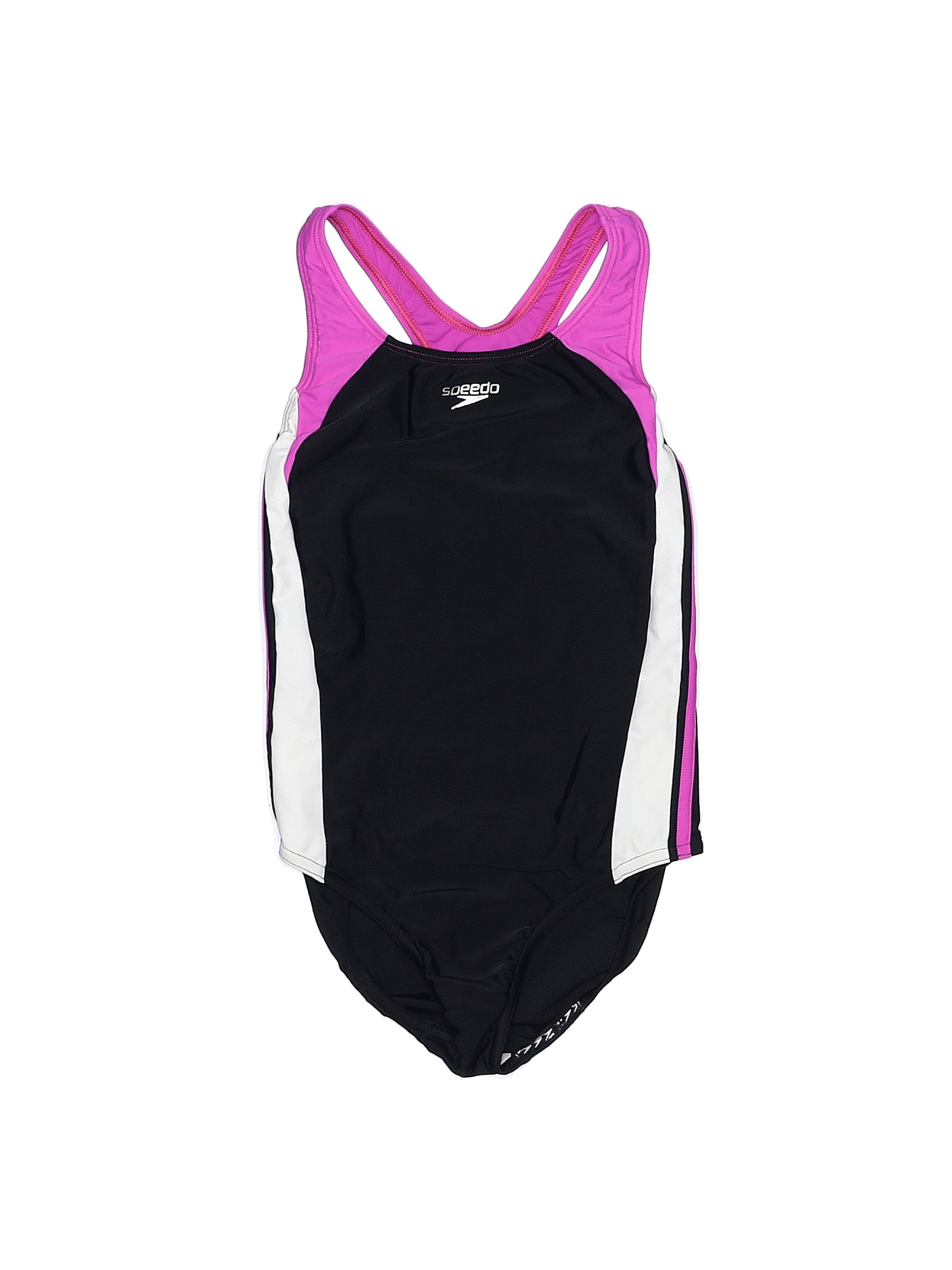 Speedo Solid Black One Piece Swimsuit Size 10 - 49% off | thredUP