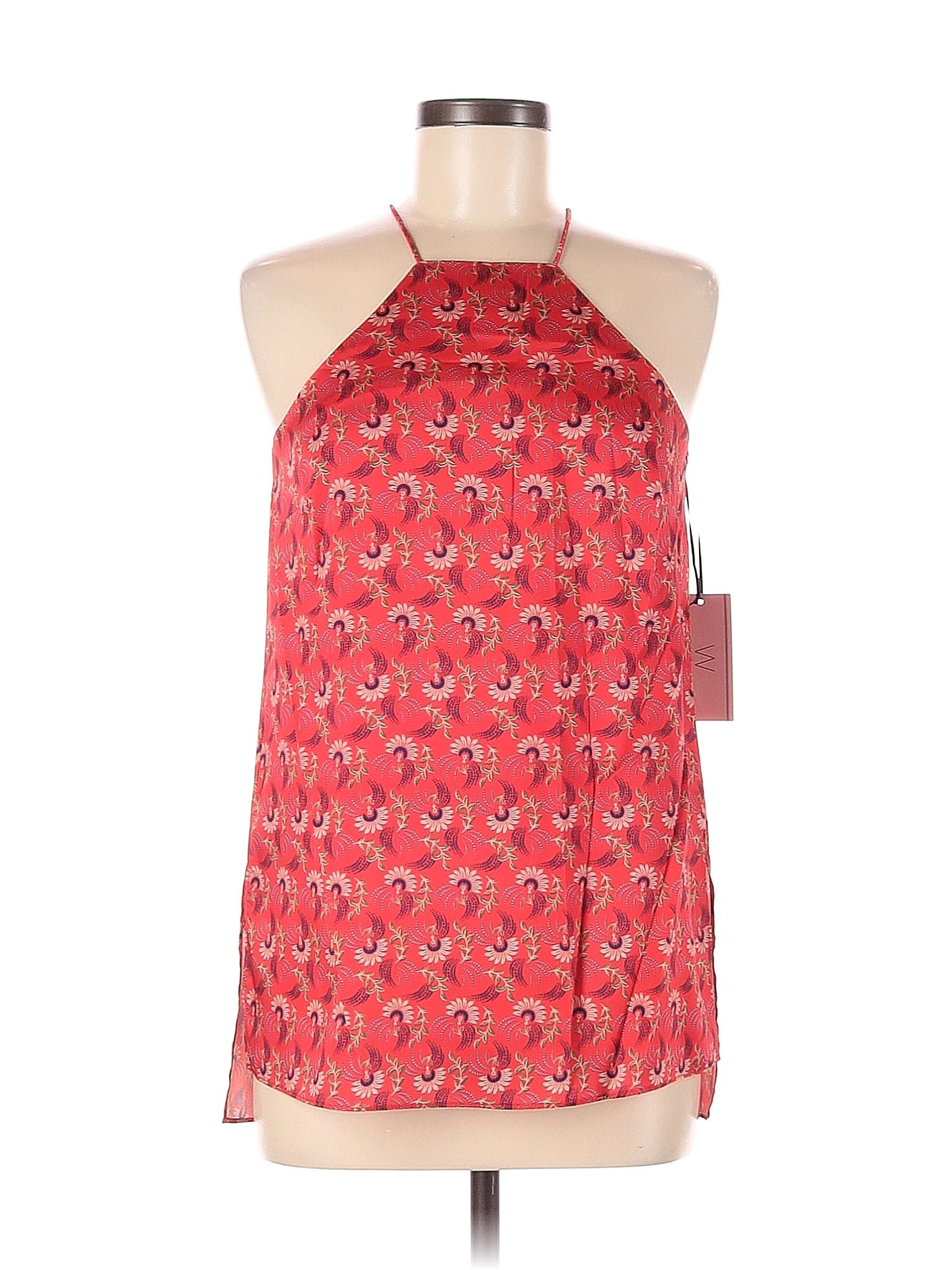 W by Worth 100% Polyester Red Sleeveless Blouse Size 4 - 89% off | ThredUp