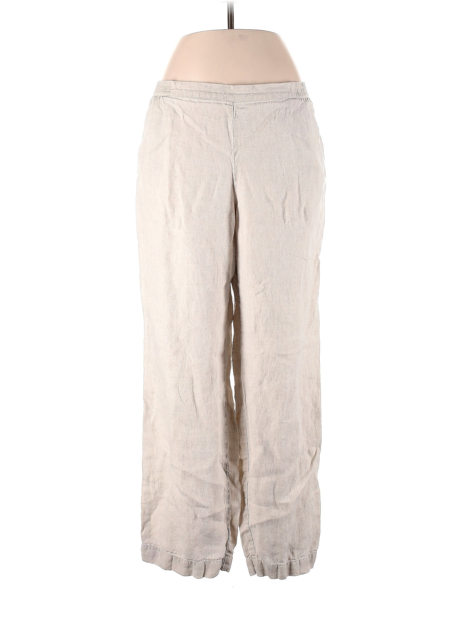 J.Jill 100% Linen Ivory Linen Pants Size L - 75% off | thredUP