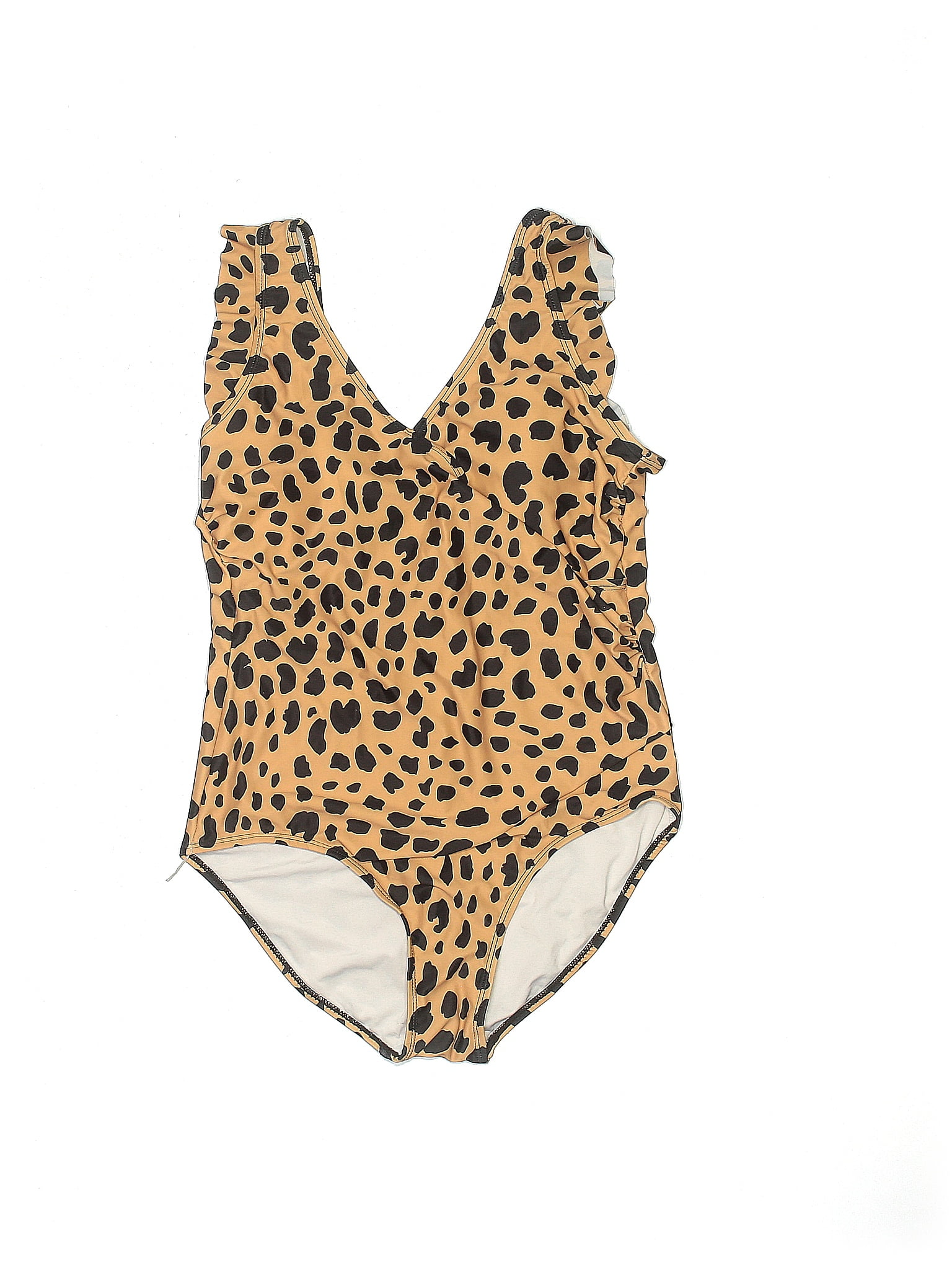 Carly Jean Leopard Print Multi Color Tan One Piece Swimsuit Size M - 61 ...
